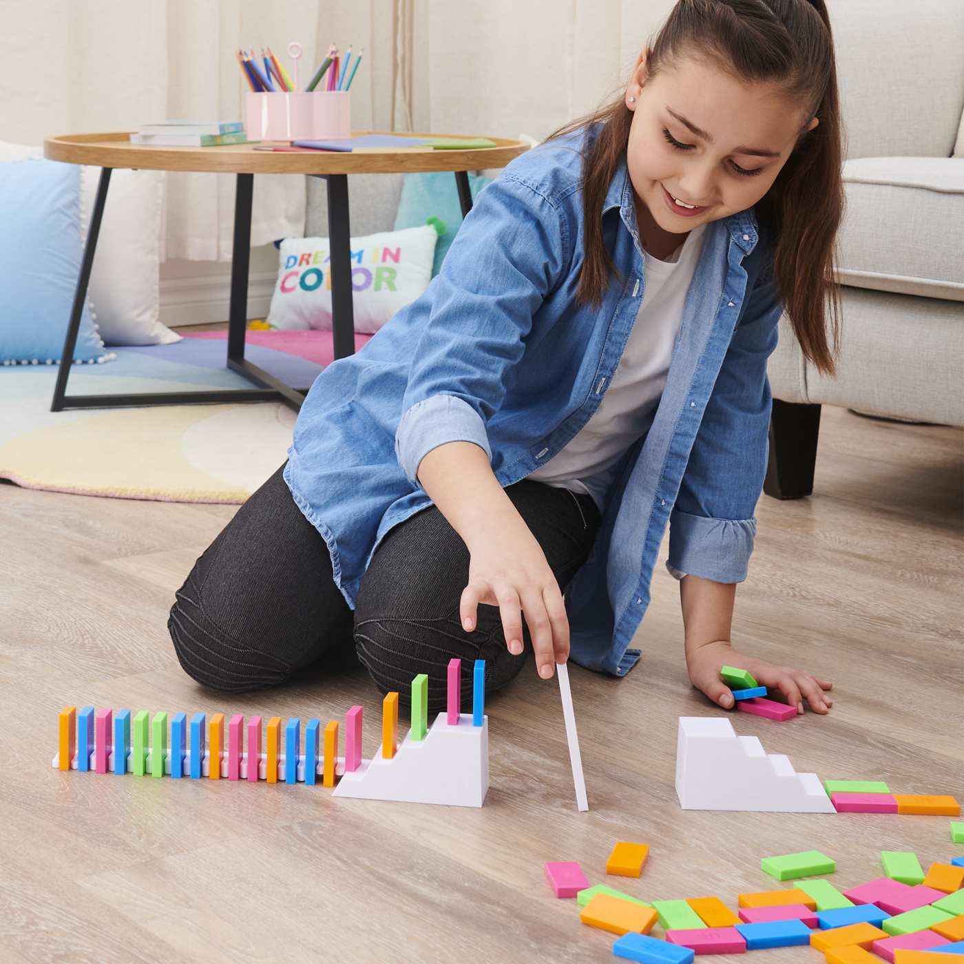 Domino Creations Neon Domino Set by Lily Hevesh - Shop Games at H-E-B