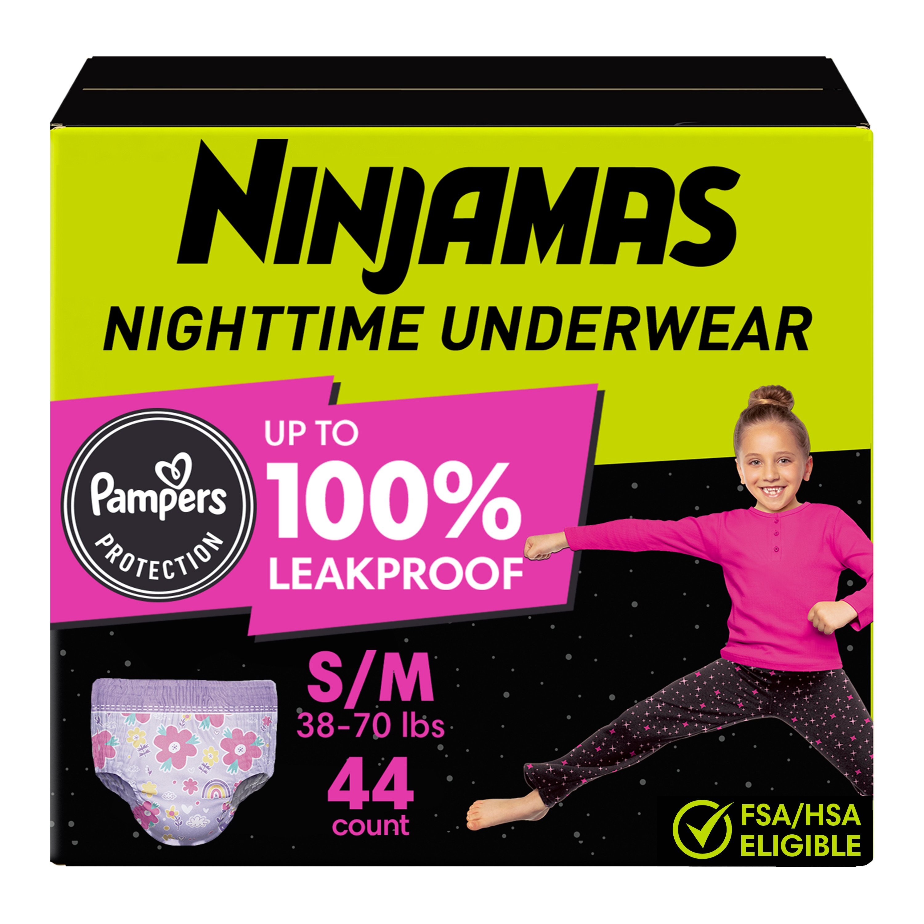 Ninjamas Nighttime Girls Underwear - S/M - Shop Training pants at H-E-B