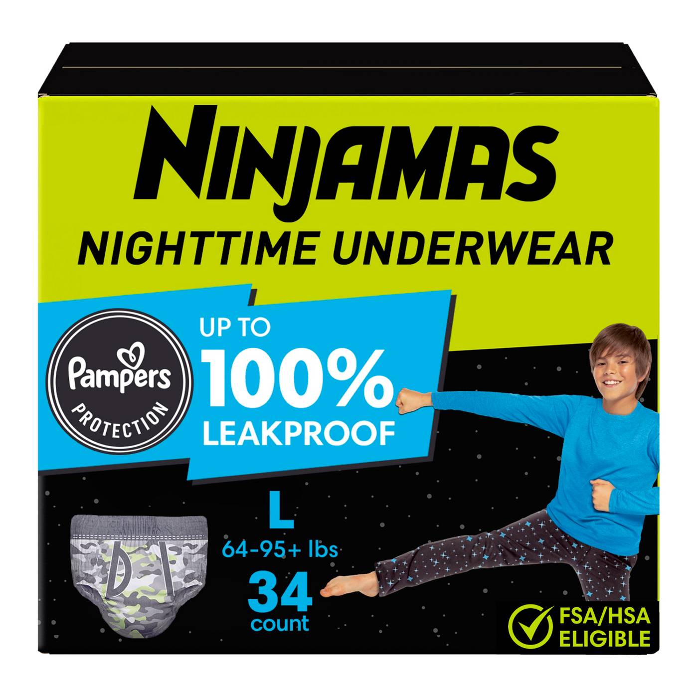 Ninjamas Nighttime Boys Underwear - L - Shop Training pants at H-E-B