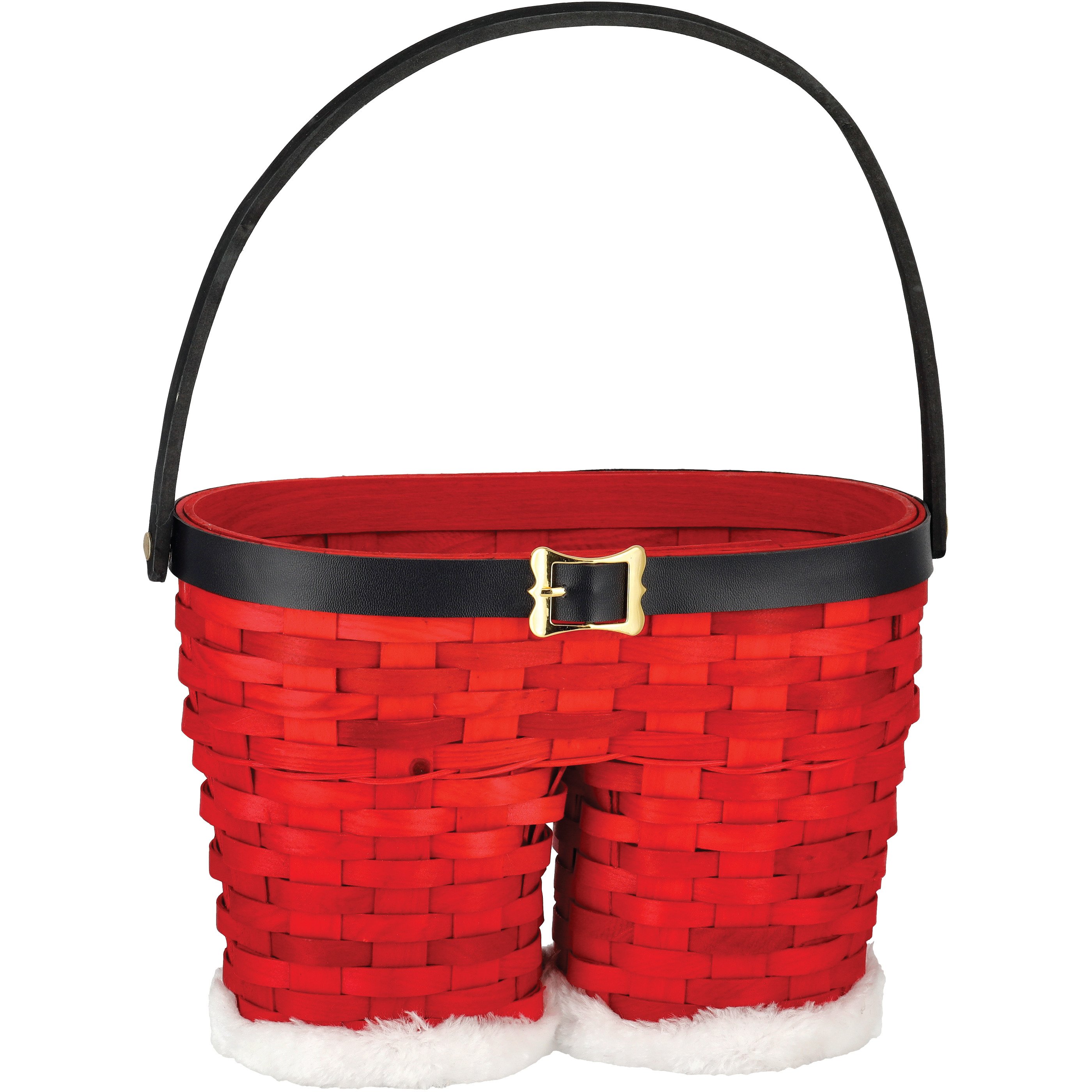 Destination Holiday Chipwood Santa Pants Storage Basket with Handle ...