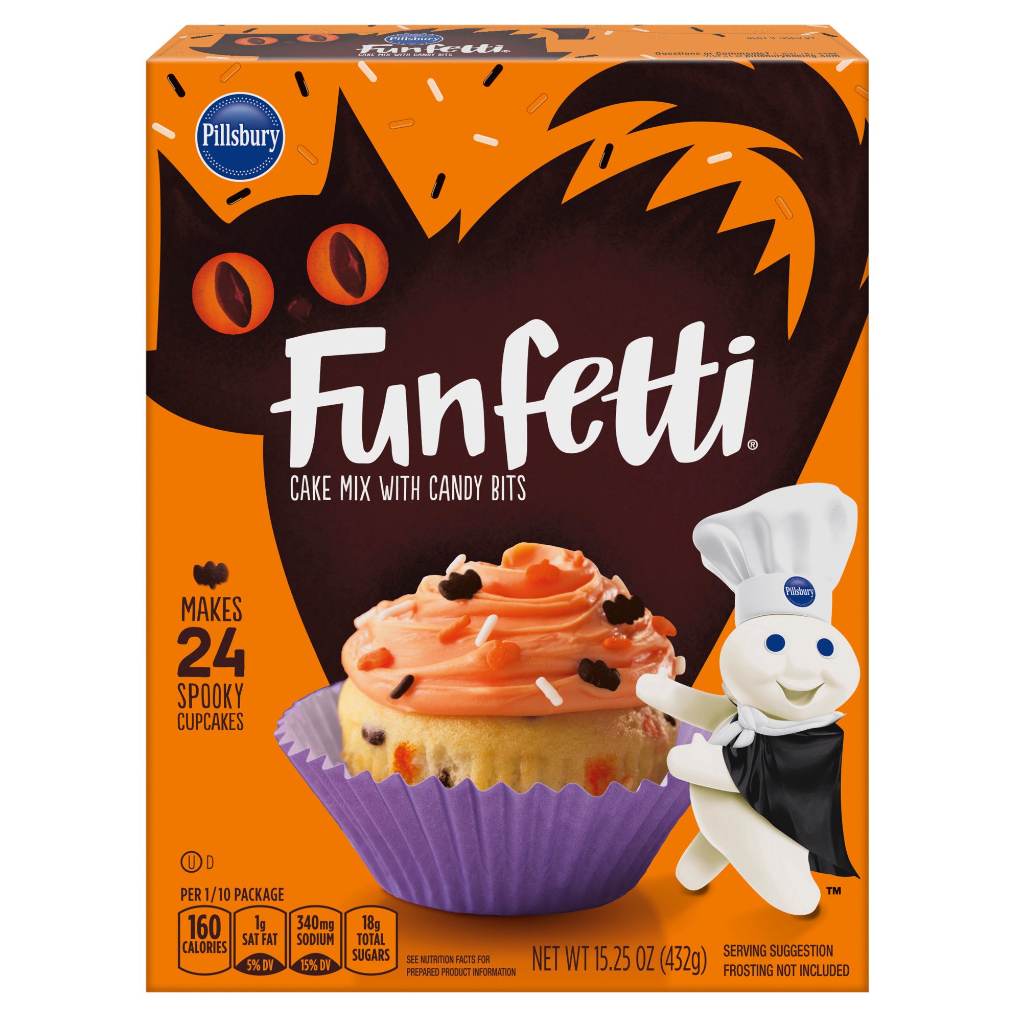 Pillsbury Funfetti Halloween Cake Mix with Candy Bits - Shop Baking ...