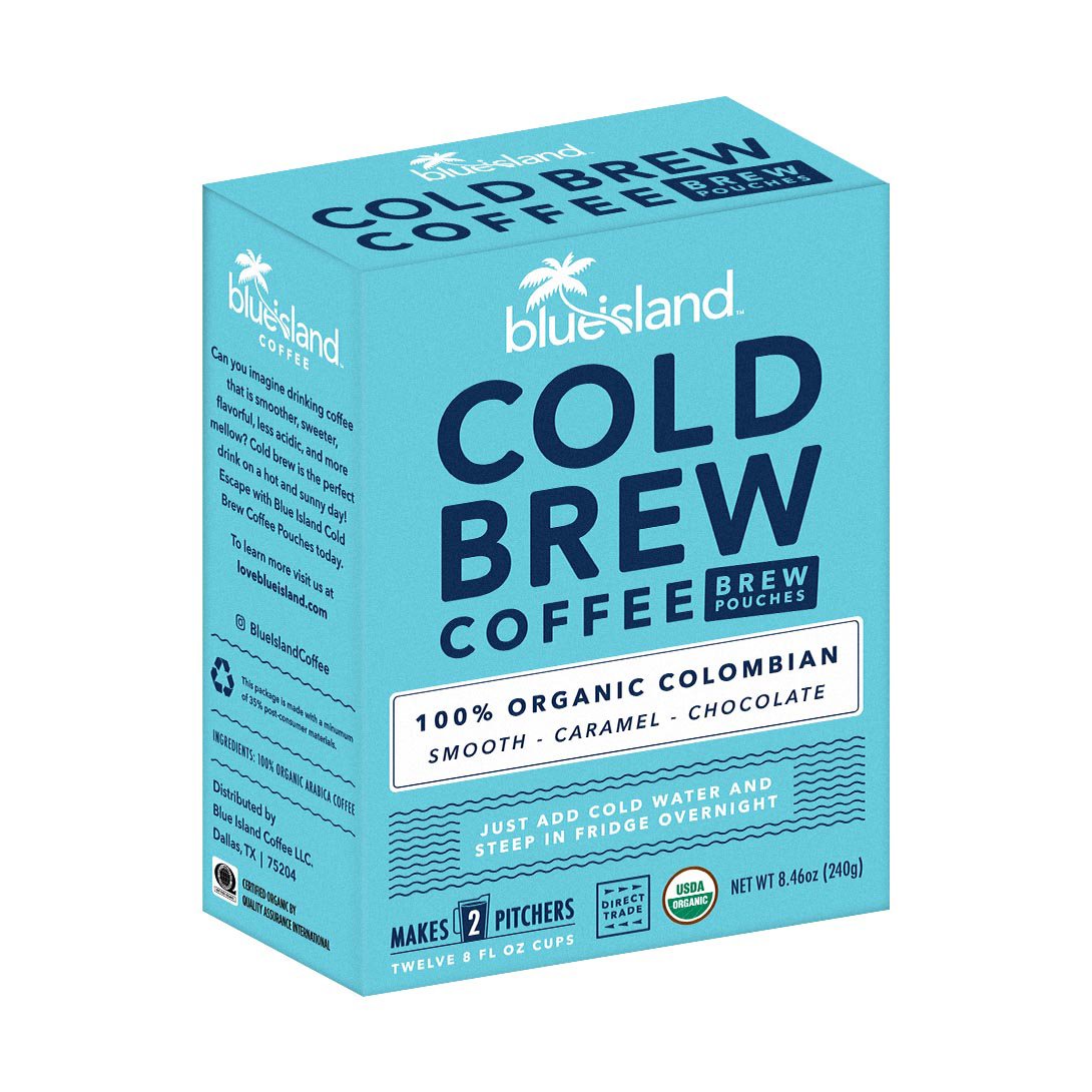 Blue Island Columbian Cold Brew Coffee Brew Pouches - Shop Coffee at H-E-B