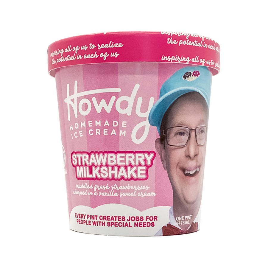 Howdy Homemade Strawberry Milkshake Ice Cream - Shop Ice Cream & Treats ...