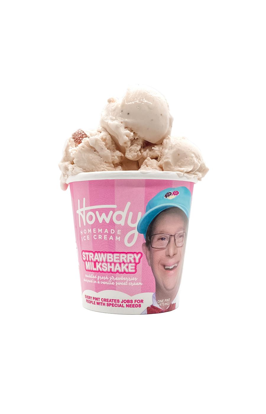 Howdy Homemade Strawberry Milkshake Ice Cream - Shop Ice cream at H-E-B