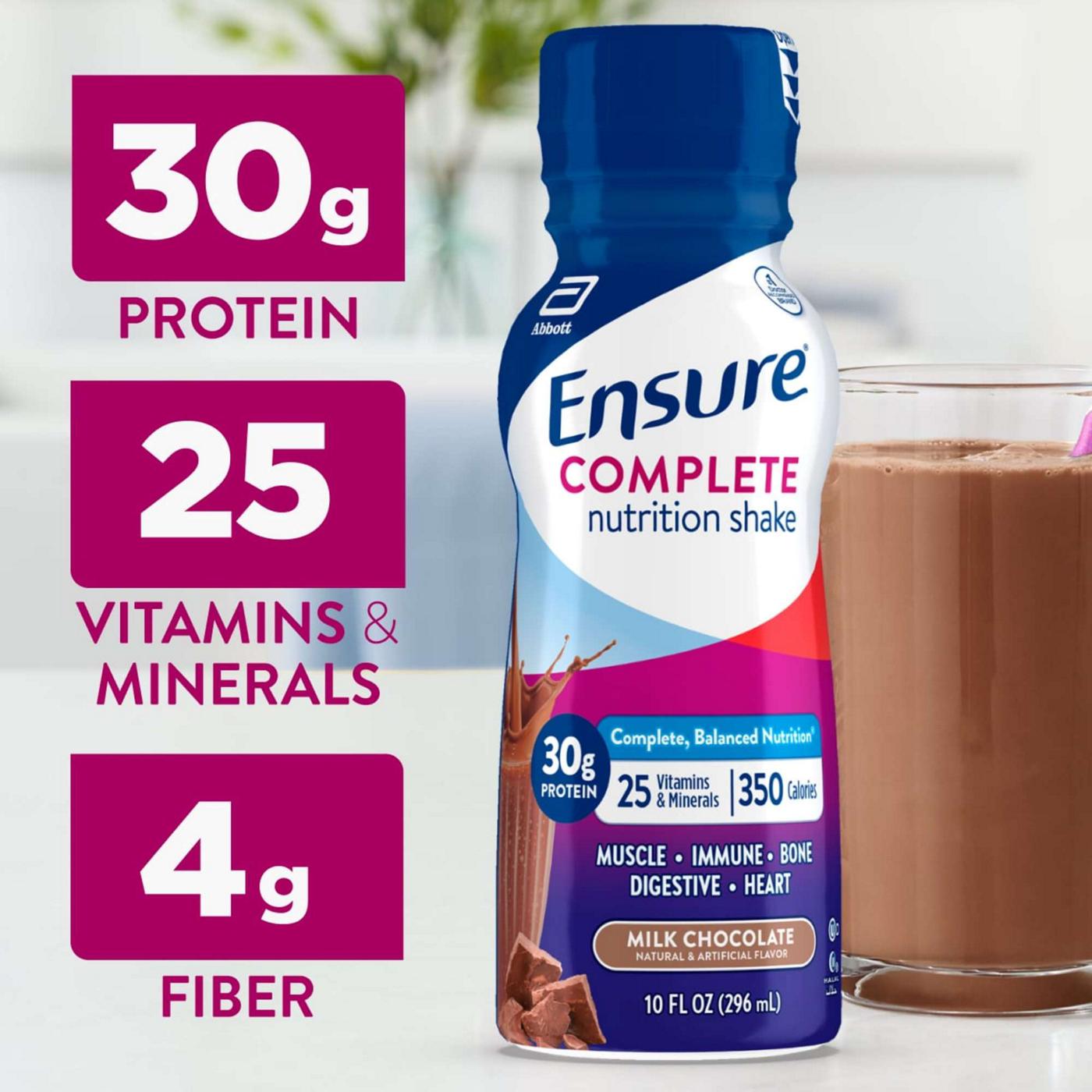 Ensure Complete 30g Protein Nutrition Shakes 4 pk Bottles - Milk ...