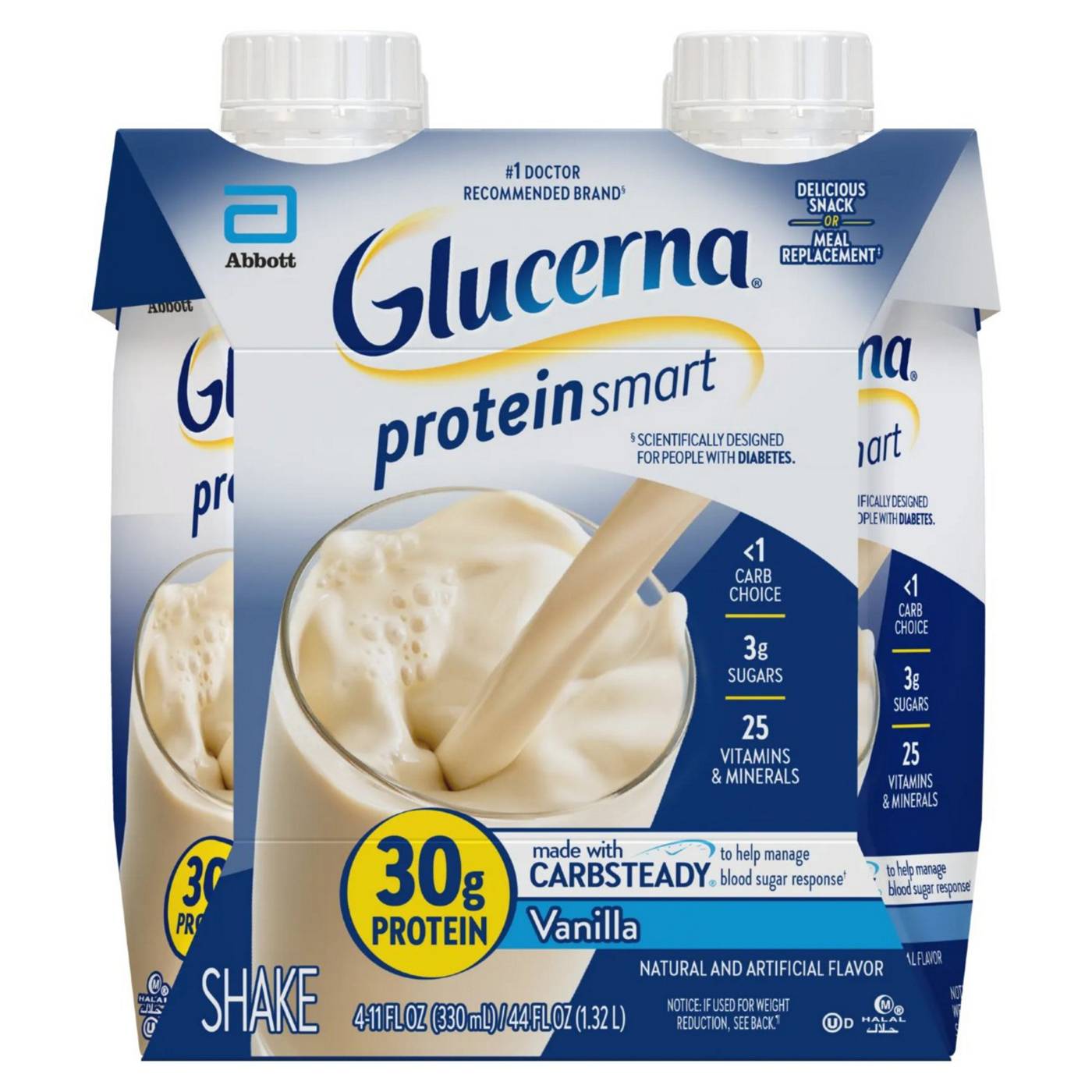 Glucerna 30g High Protein Nutrtion Shake Vanilla Ready-to-Drink 11 fl ...
