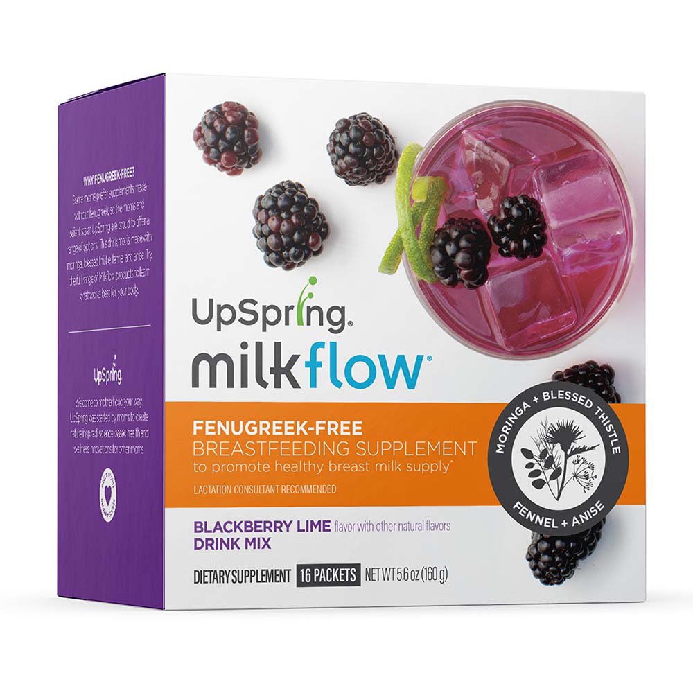 UpSpring Milk Flow Breastfeeding Supplement Blackberry Lime Drink Mix Packets - Shop Breast ...