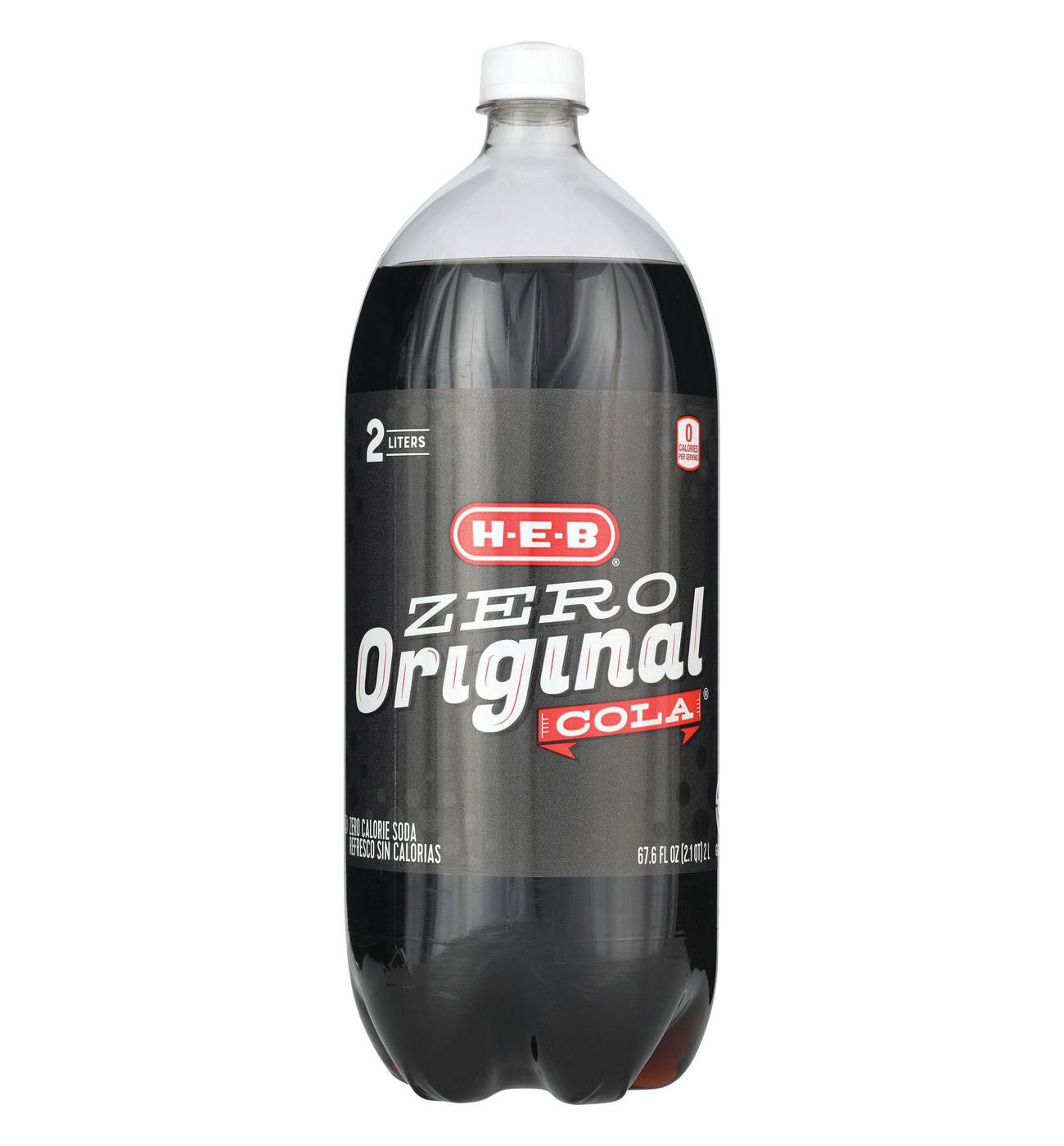 H-E-B Zero Calorie Original Cola Soda - Shop Soda at H-E-B