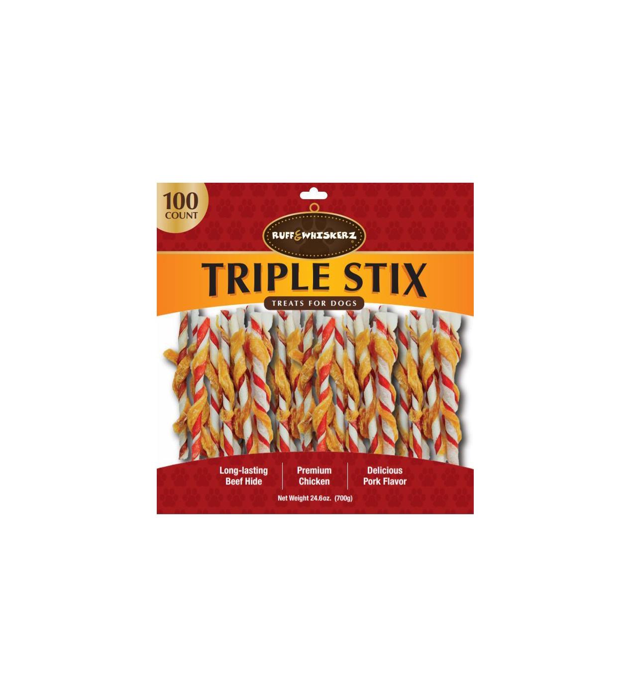 Ruff & Whiskerz Triple Stix Dog Treats - Shop Bones & rawhides at H-E-B