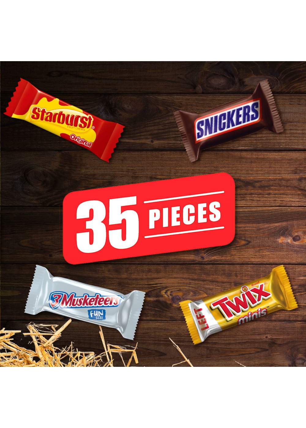 Snickers, Starburst, Twix & 3 Musketeers Assorted Fun Size Candy - Shop ...