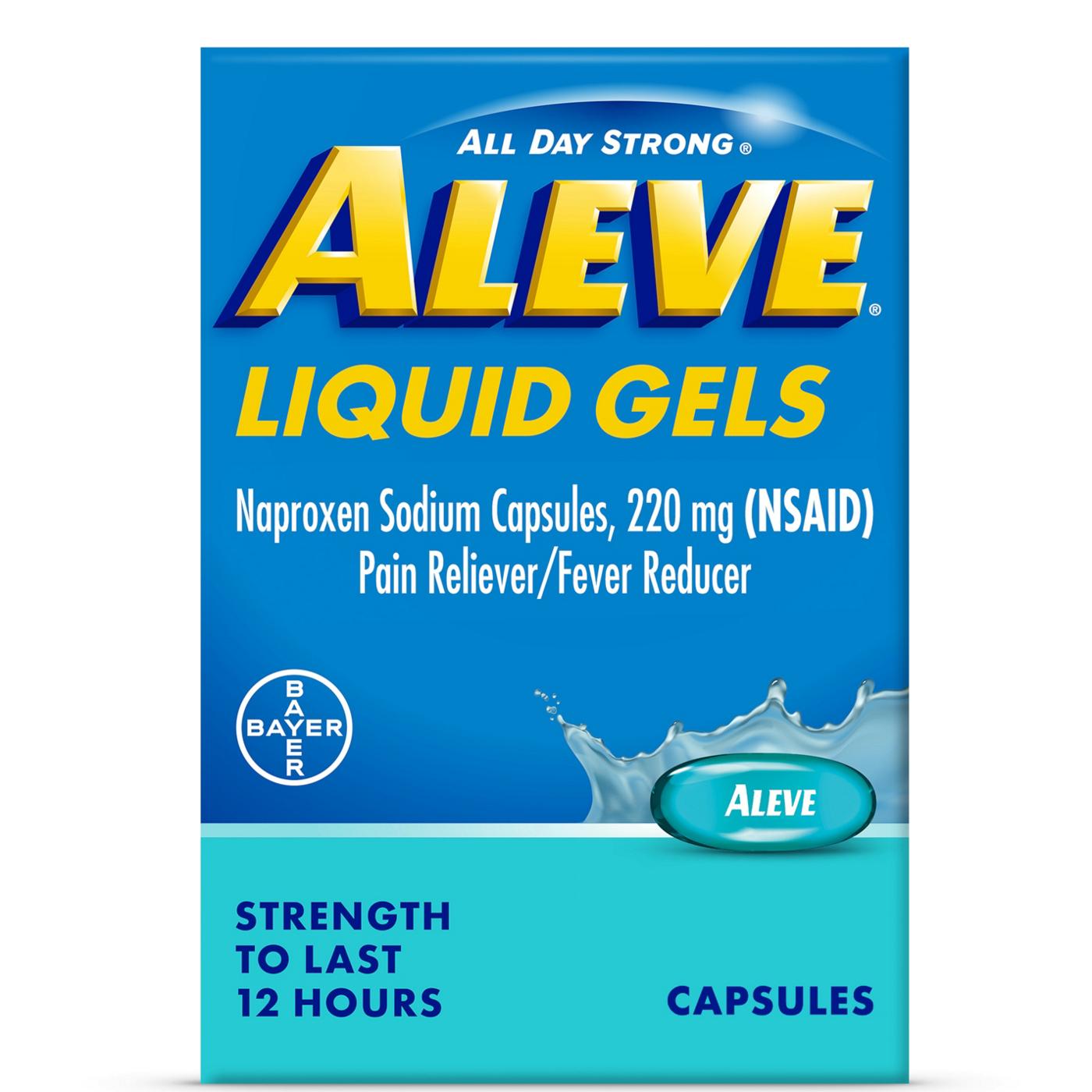 Aleve Liquid Gels Naproxen 220mg Capsules - Shop Pain relievers at H-E-B