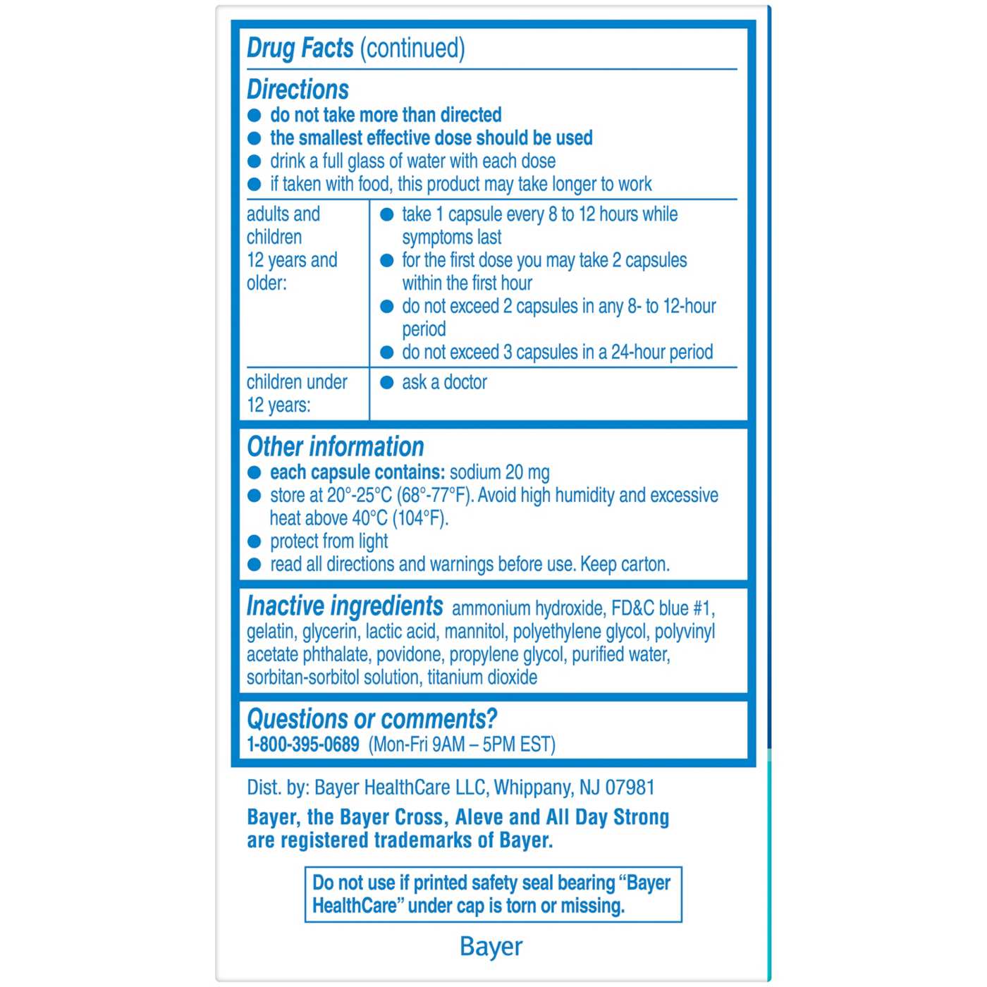 Aleve Liquid Gels Naproxen 220mg Capsules - Shop Pain relievers at H-E-B
