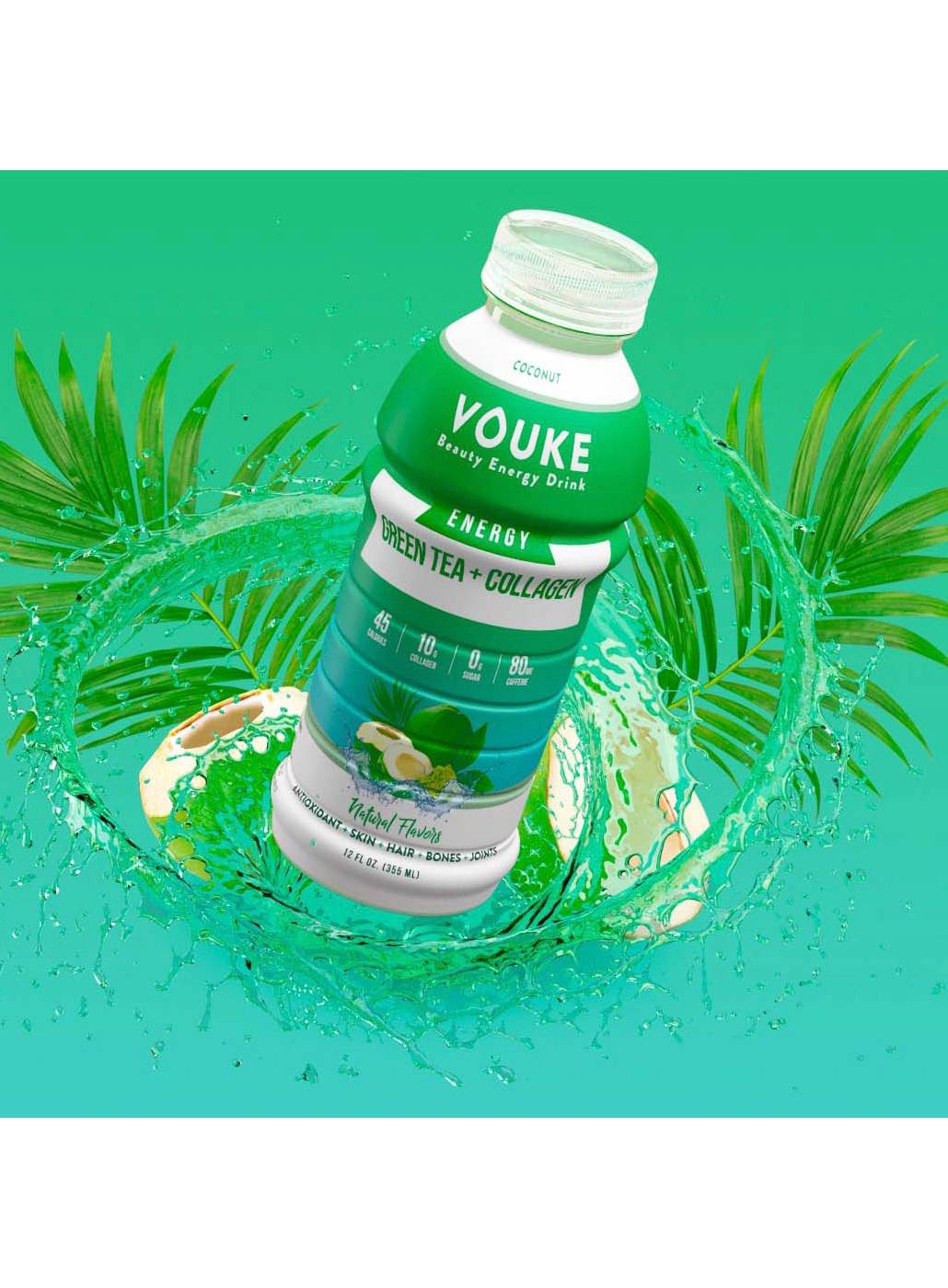 Vouke Energy Drink - Green Tea + Collagen Coconut - Shop Sports ...