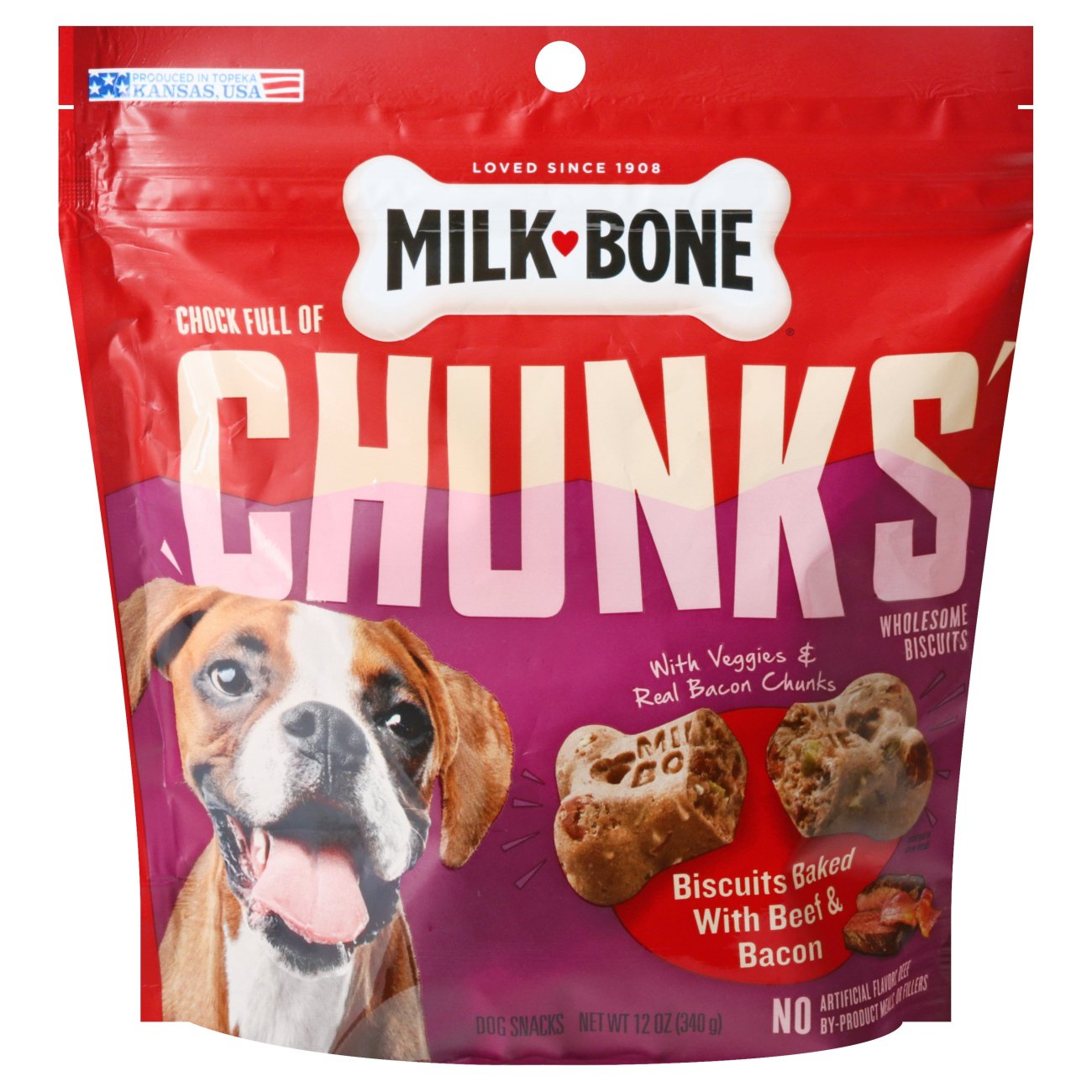 MilkBone Chunks Beef & Bacon Dog Biscuits - Shop Biscuits at H-E-B