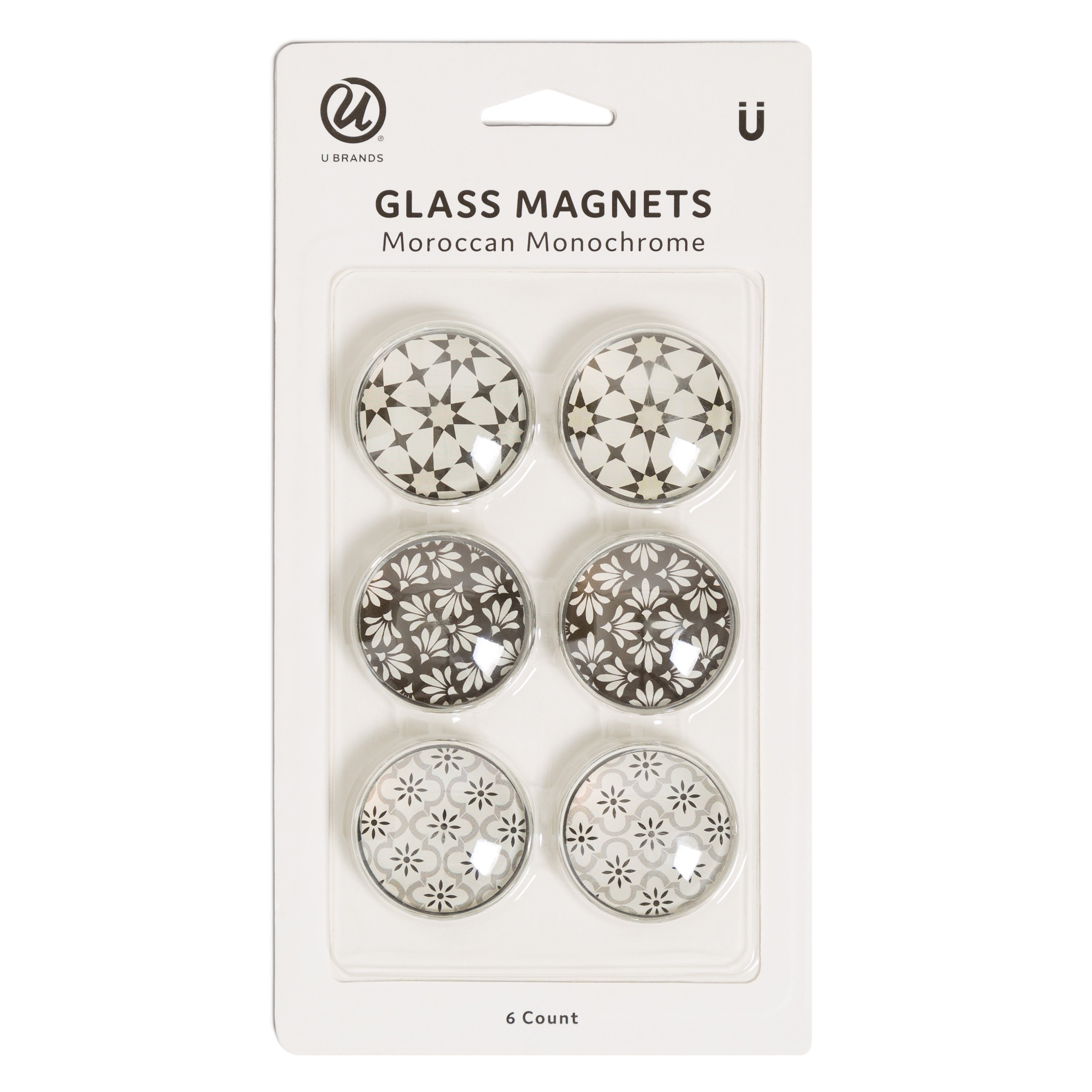 U Brands Glass Magnets - Moroccan Monochrome - Shop Tools & equipment ...