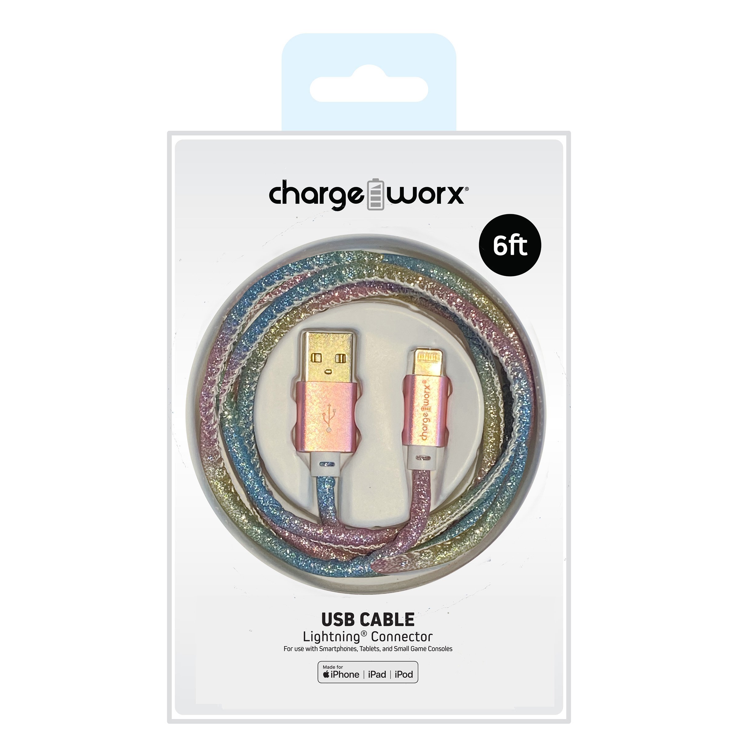 ChargeWorx Multi-Color Lightning Connector USB Cable - Shop Phone ...