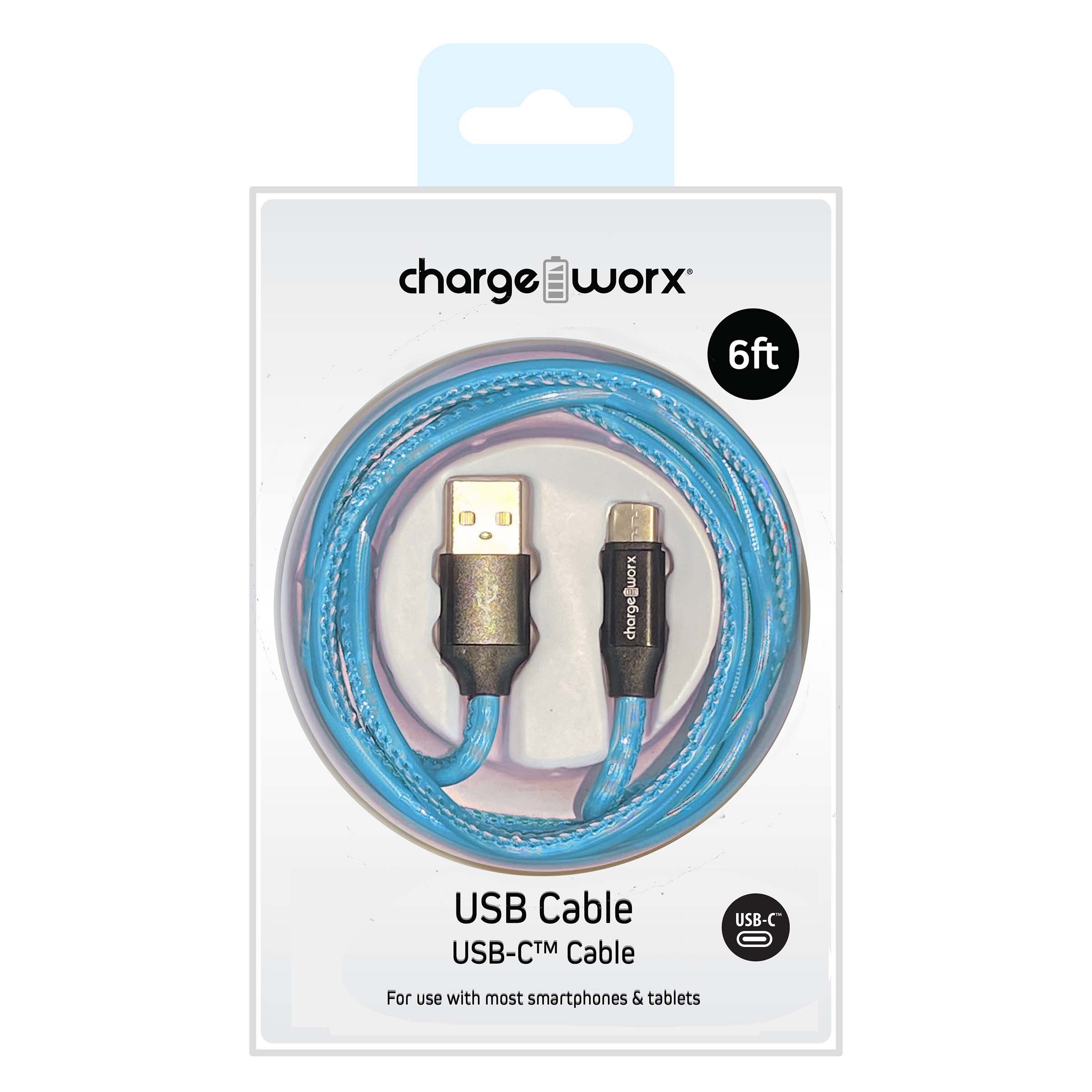 ChargeWorx Blue USB-C Cable - Shop Connection cables at H-E-B