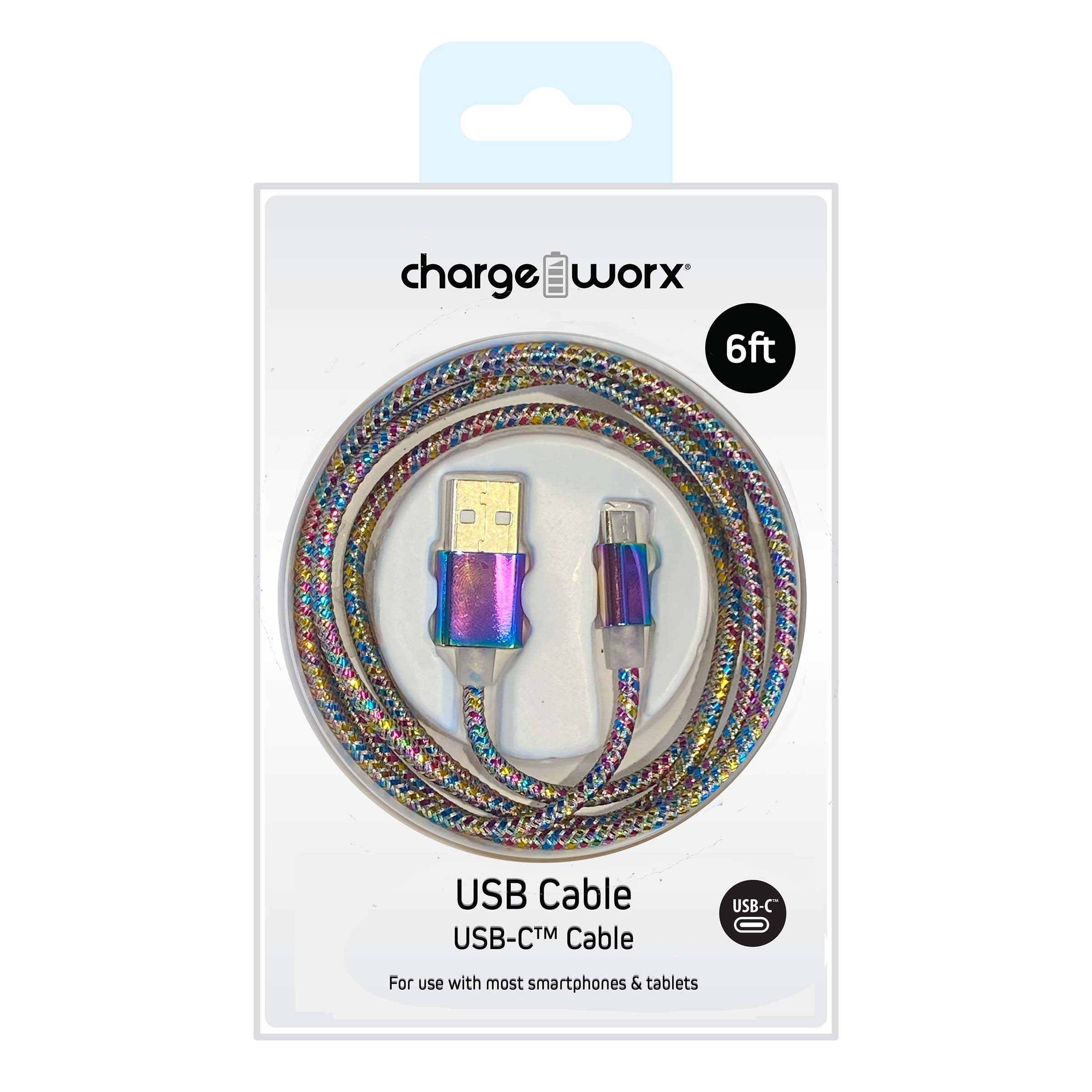 ChargeWorx Rainbow USB-C Cable - Shop Connection cables at H-E-B