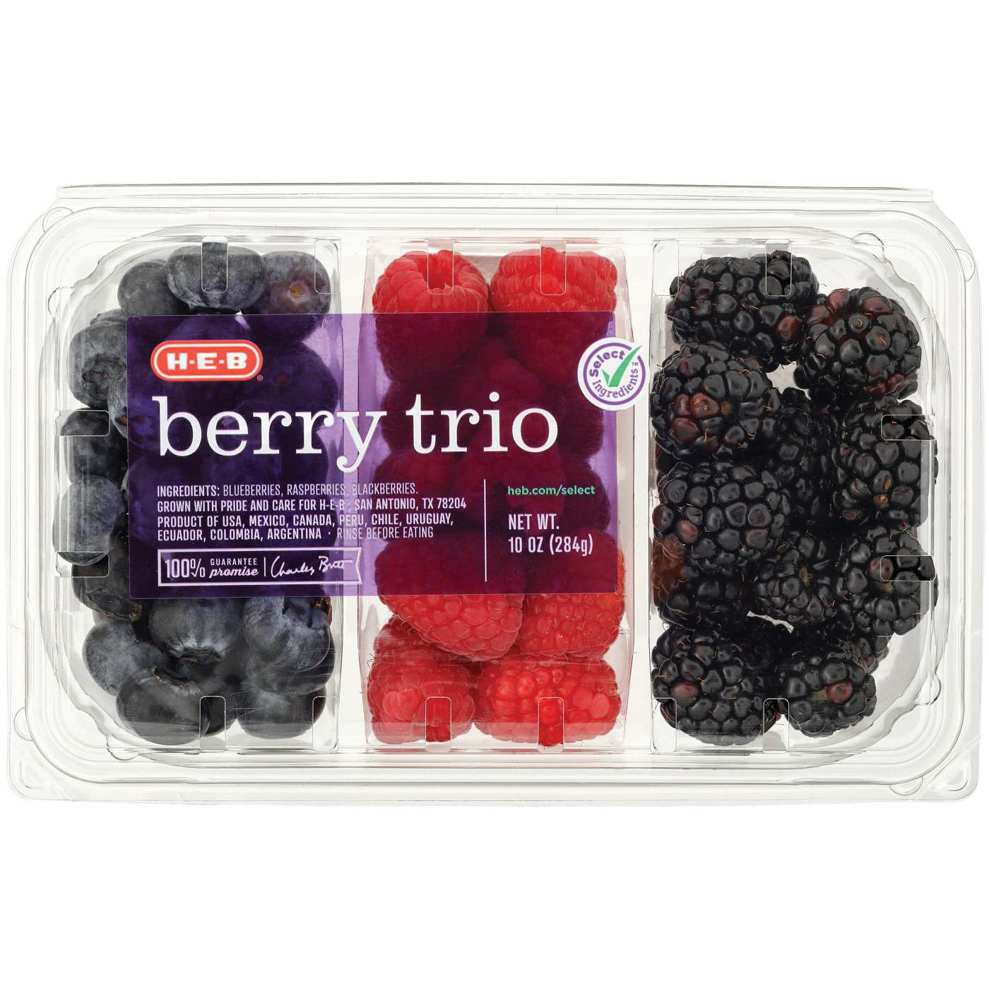 H-E-B Fresh Berries Trio - Shop Berries & cherries at H-E-B