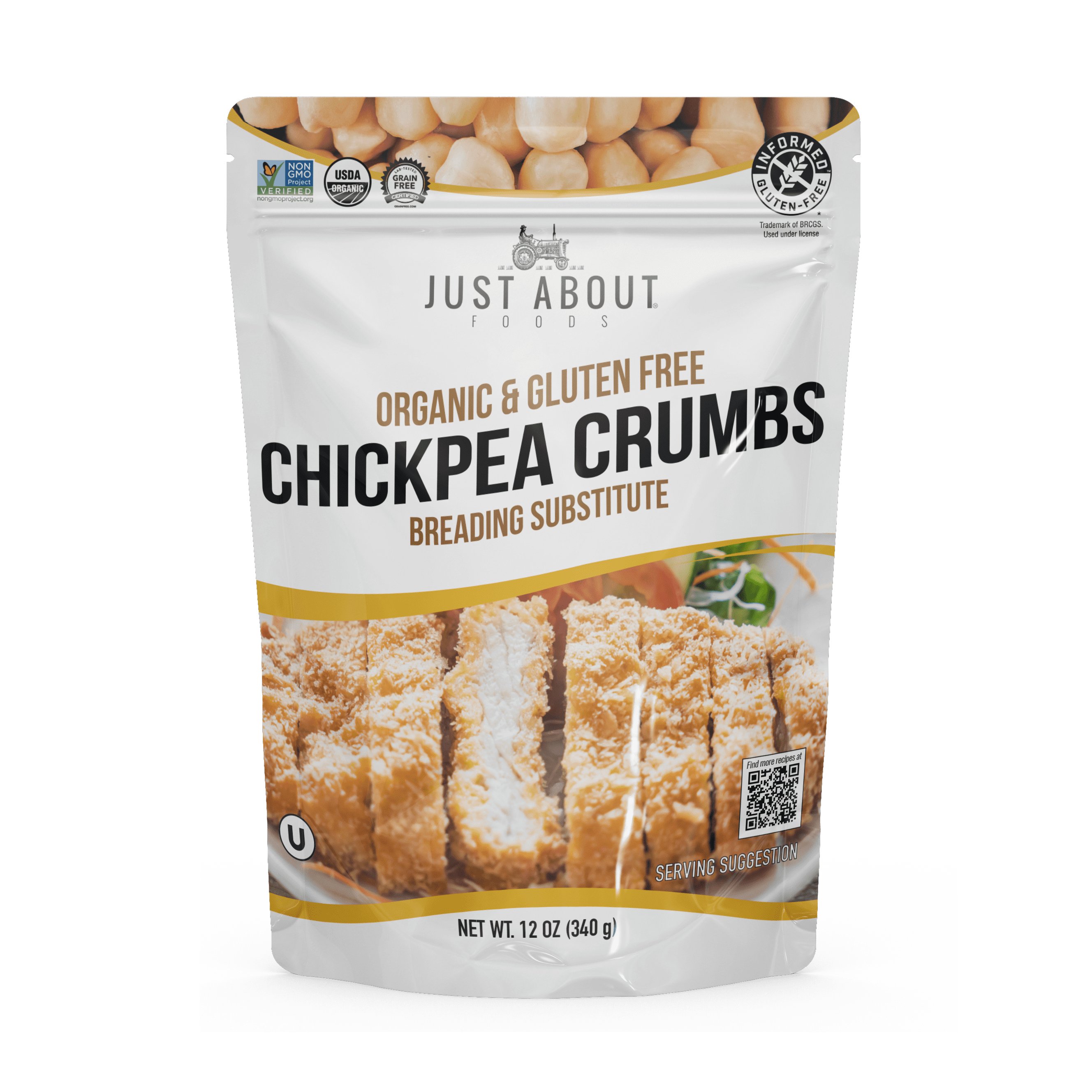 Just About Foods Chickpea Crumbs Breading Substitute - Shop Breading ...