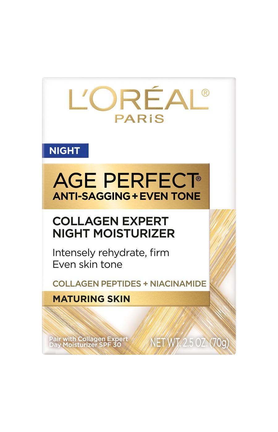 L'Oréal Paris Age Perfect Collagen Expert Night Moisturizer for Face ...