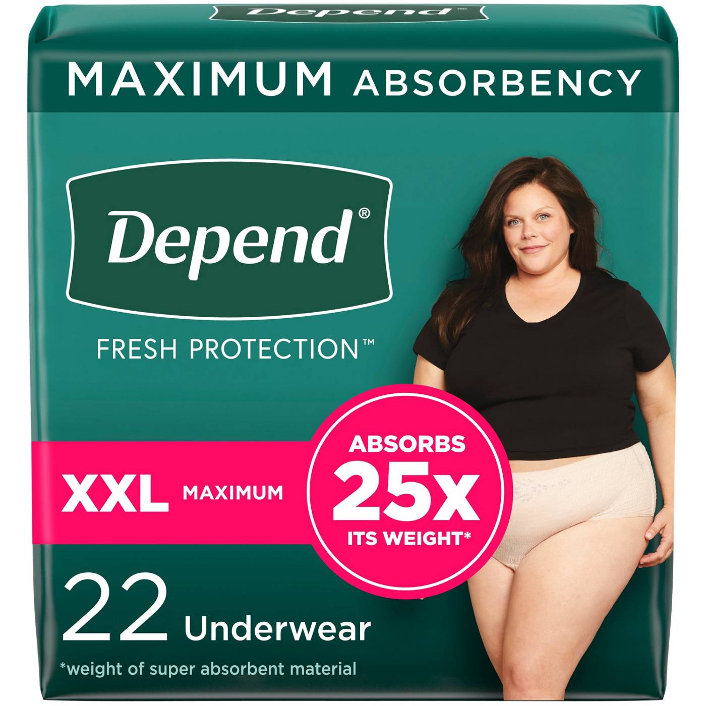 Depend Fresh Protection Adult Incontinence Maximum Underwear - XXL ...