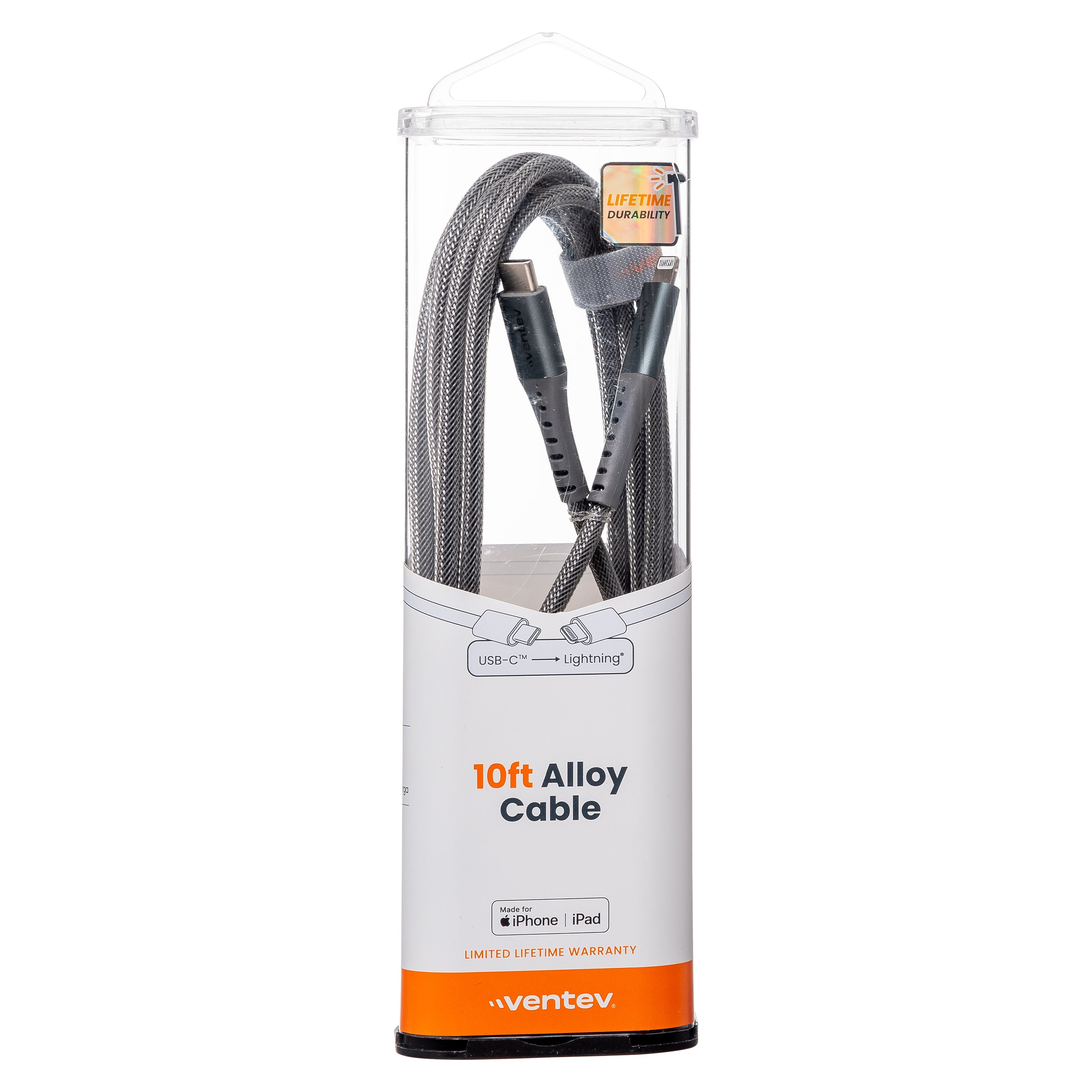 Ventev Chargesync USB-C to Alloy Lightning Cable - Gray - Shop ...