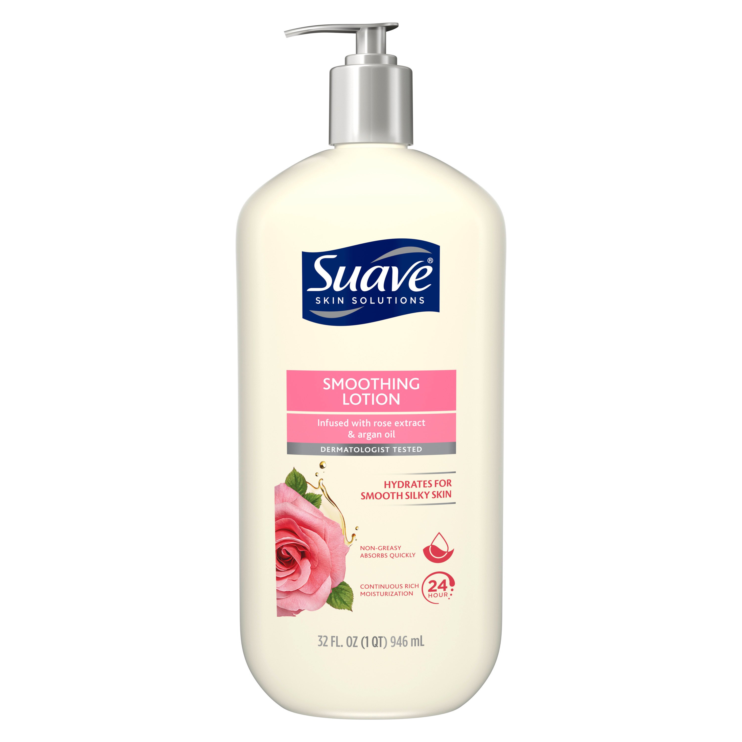 Suave Skin Solutions Smoothing Rose + Argan Lotion - Shop Bath & Skin ...