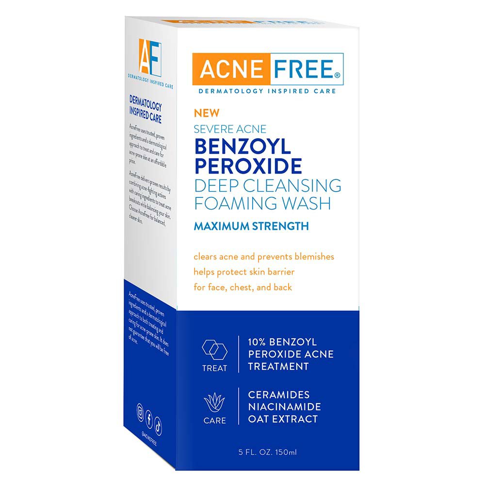 AcneFree Benzoyl Peroxide Deep Cleansing Foaming Wash - Shop Facial ...