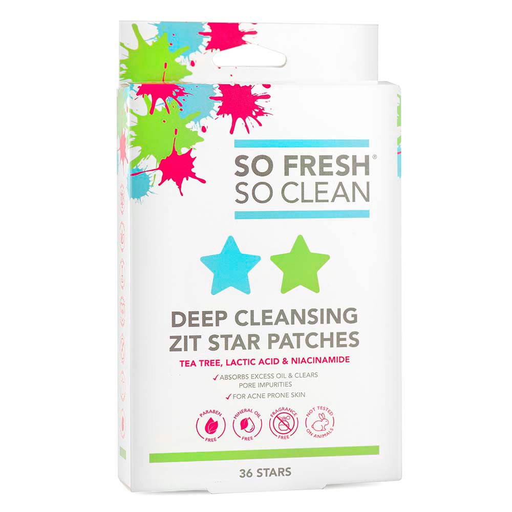 Global Beauty Care So Fresh So Clean Deep Cleansing Zit Star Patches ...