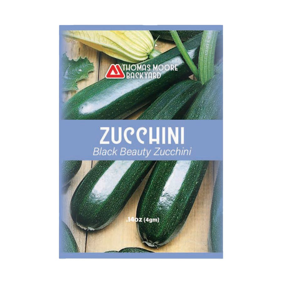 Thomas Moore Backyard Black Beauty Zucchini Seed Packet - Shop Seeds at ...