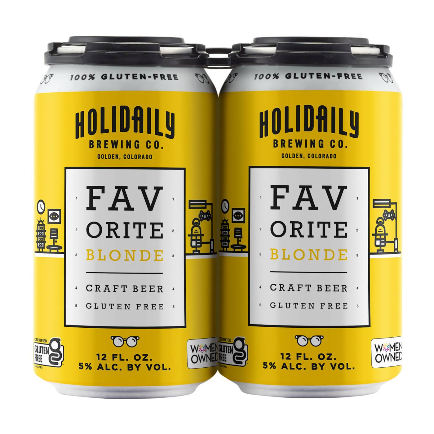 Holidaily Brewing Co. Favorite Blonde Gluten Free Beer 4 pk Cans - Shop ...