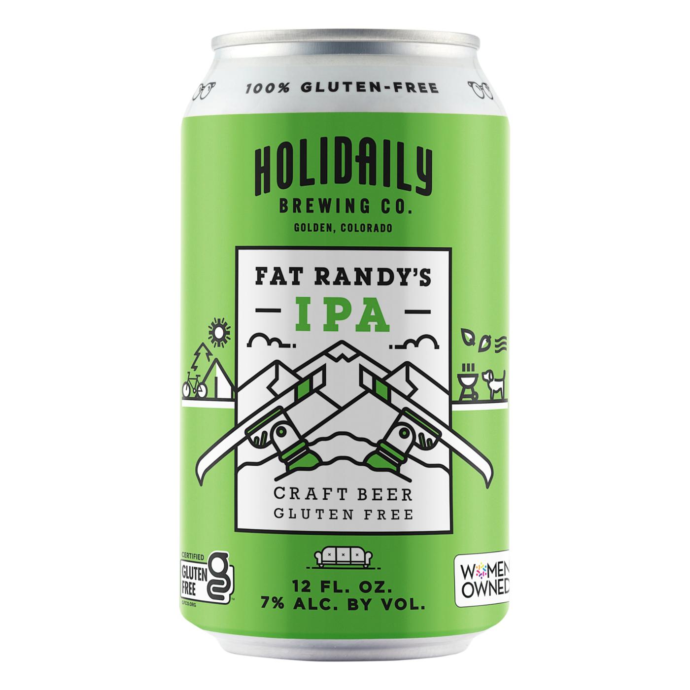 Holidaily Brewing Co. Gluten Free Fat Randy's IPA Craft Beer 4 pk Cans ...