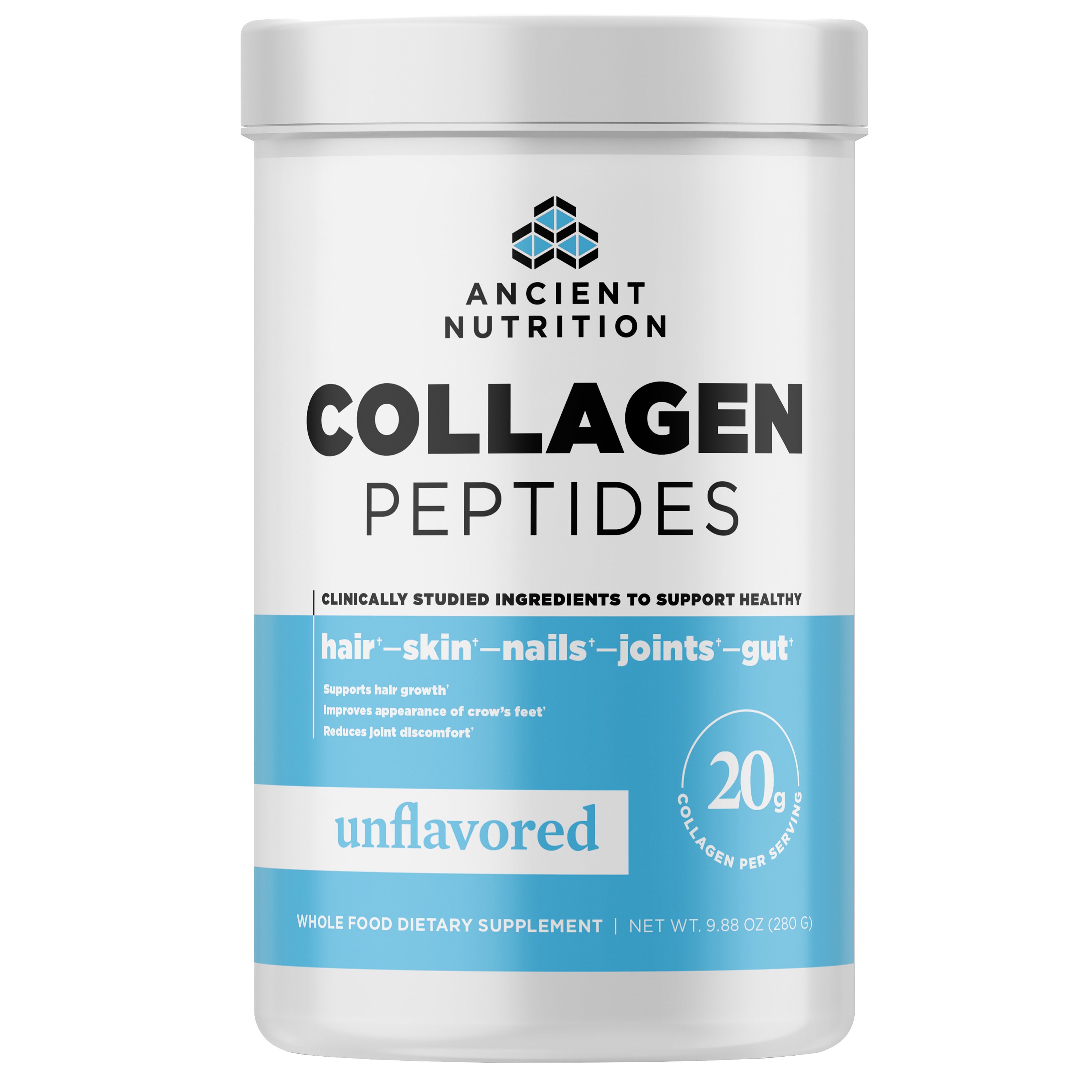 Ancient Nutrition Collagen Peptides - Unflavored, 9.88 oz | Central ...