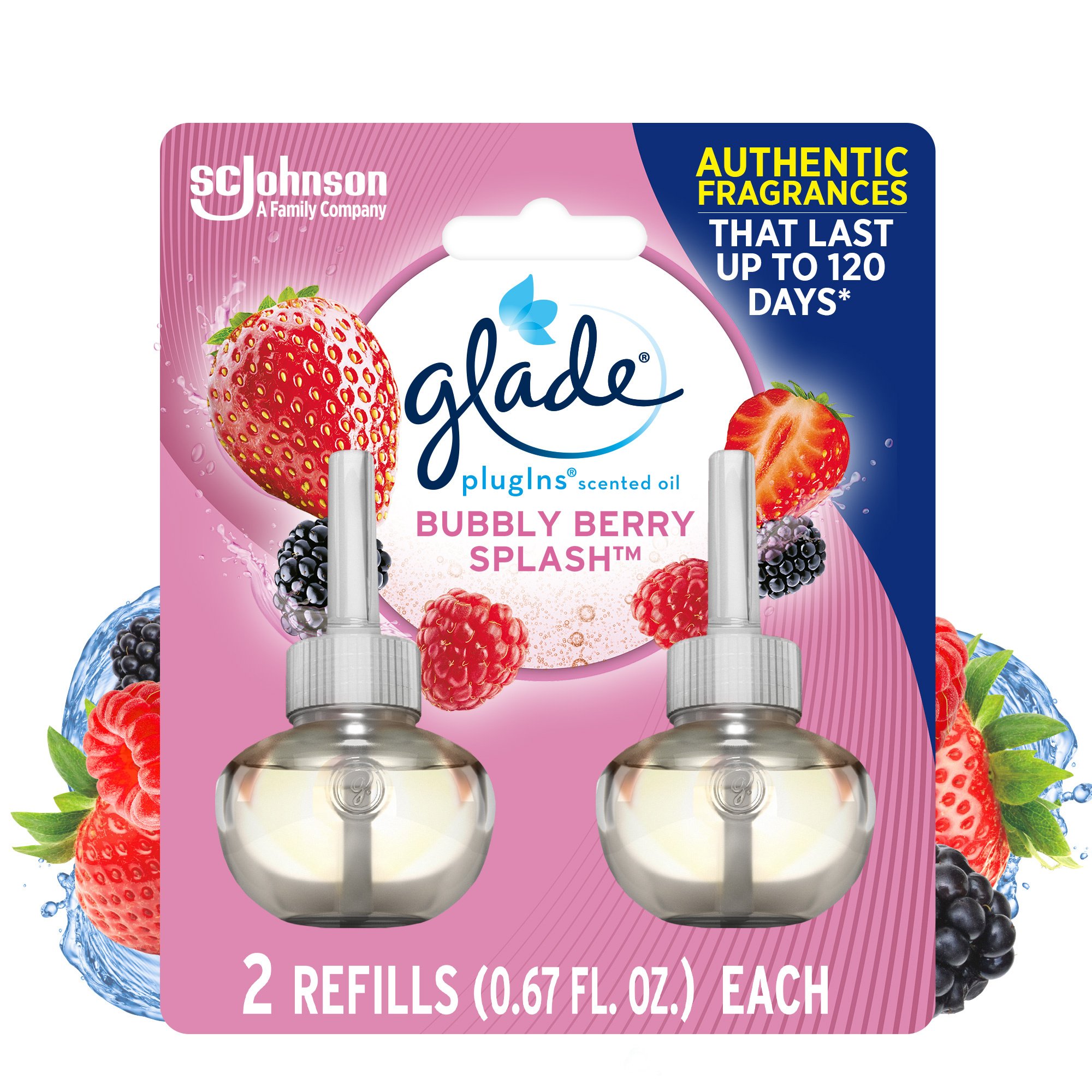 Glade PlugIns Bubbly Berry Splash Scented Oil Refills - Shop Air ...
