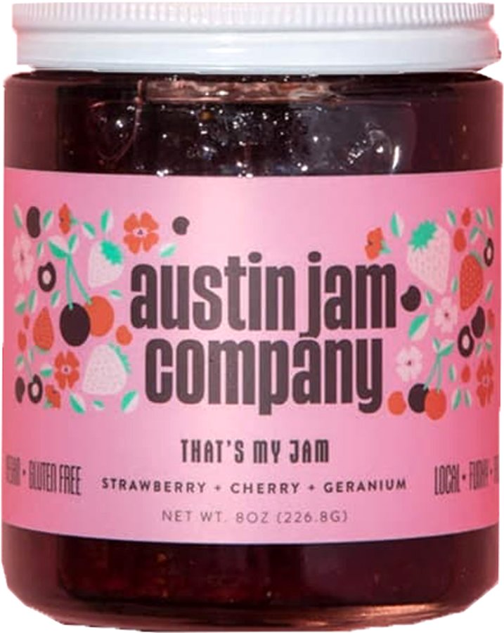 Austin Jam Company Strawberry Cherry Geranium That's My Jam, 8 oz ...