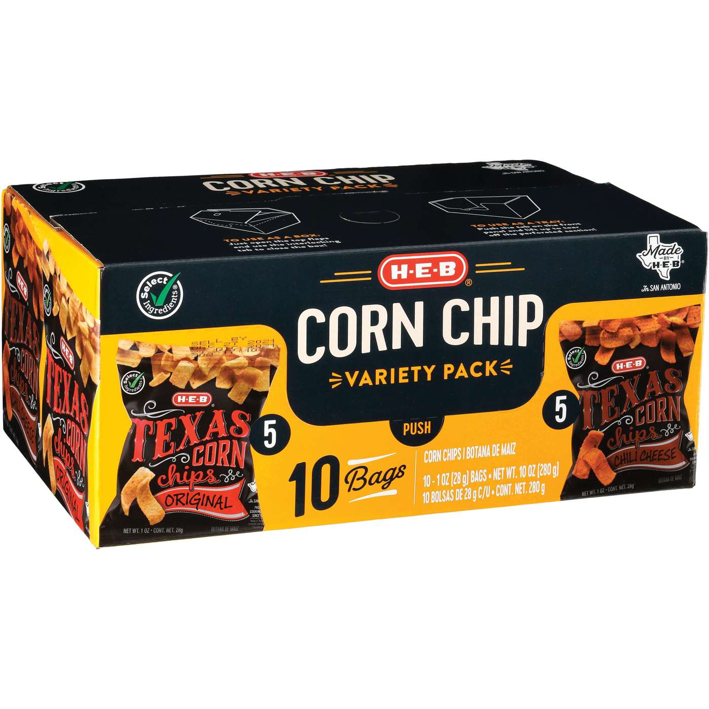 H-E-B Texas Corn Chips Variety Pack 1 oz Bags - Shop Chips at H-E-B