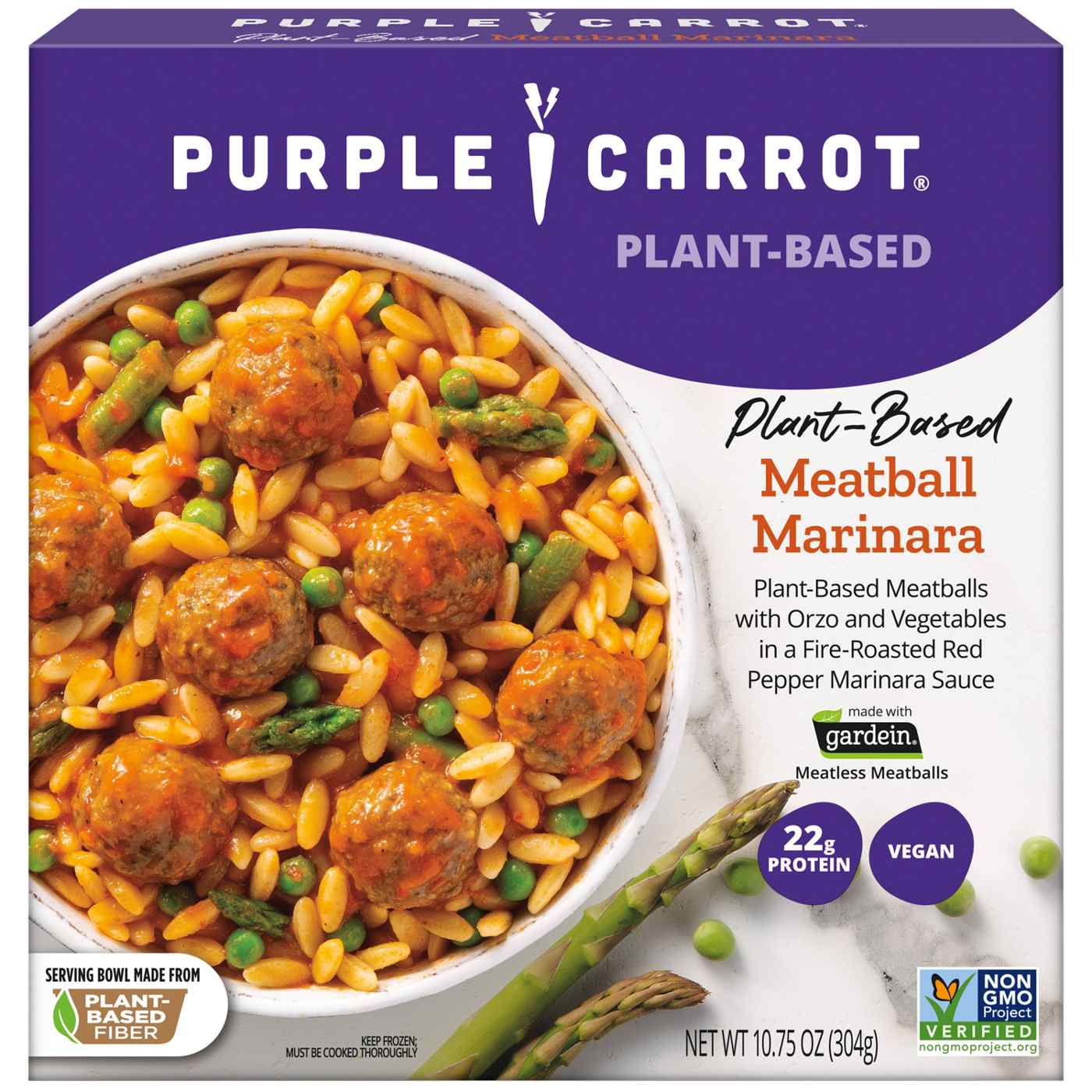 Purple Carrot Plant-Based 22g Protein Meatball Marinara Frozen Meal ...
