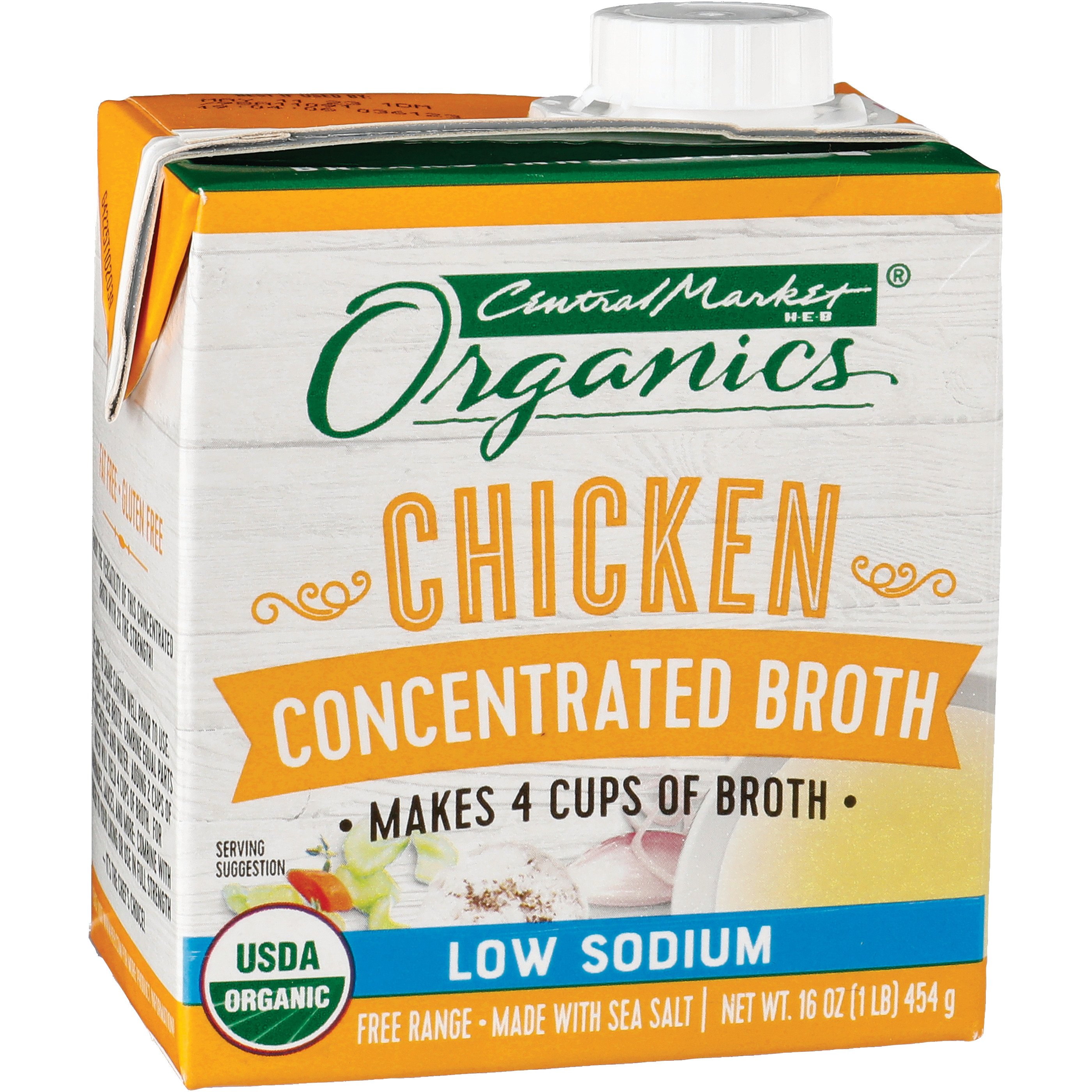 Central Market Low Sodium Organic Chicken Concentrated Broth - Shop ...