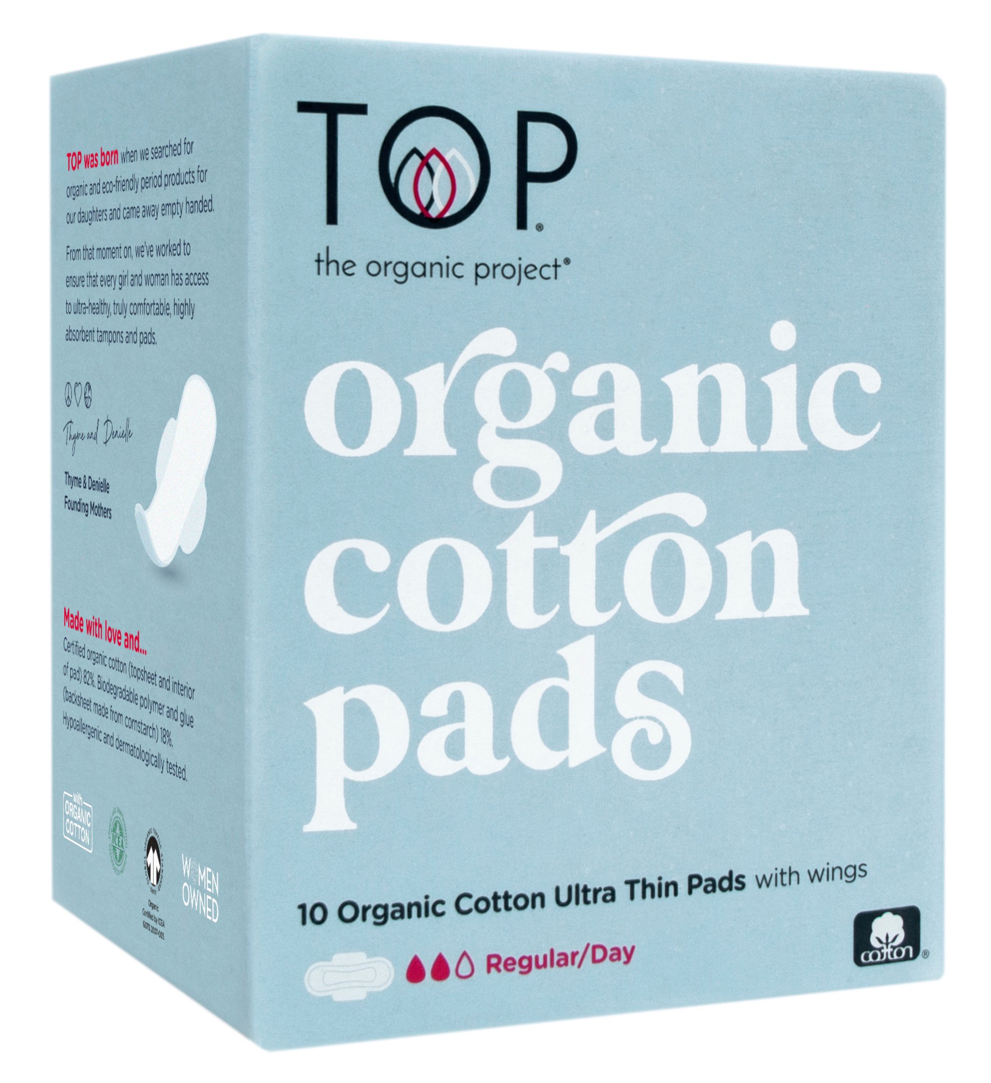 Top The Organic Project Ultra Thin Pads with Wings - Shop Pads & liners ...
