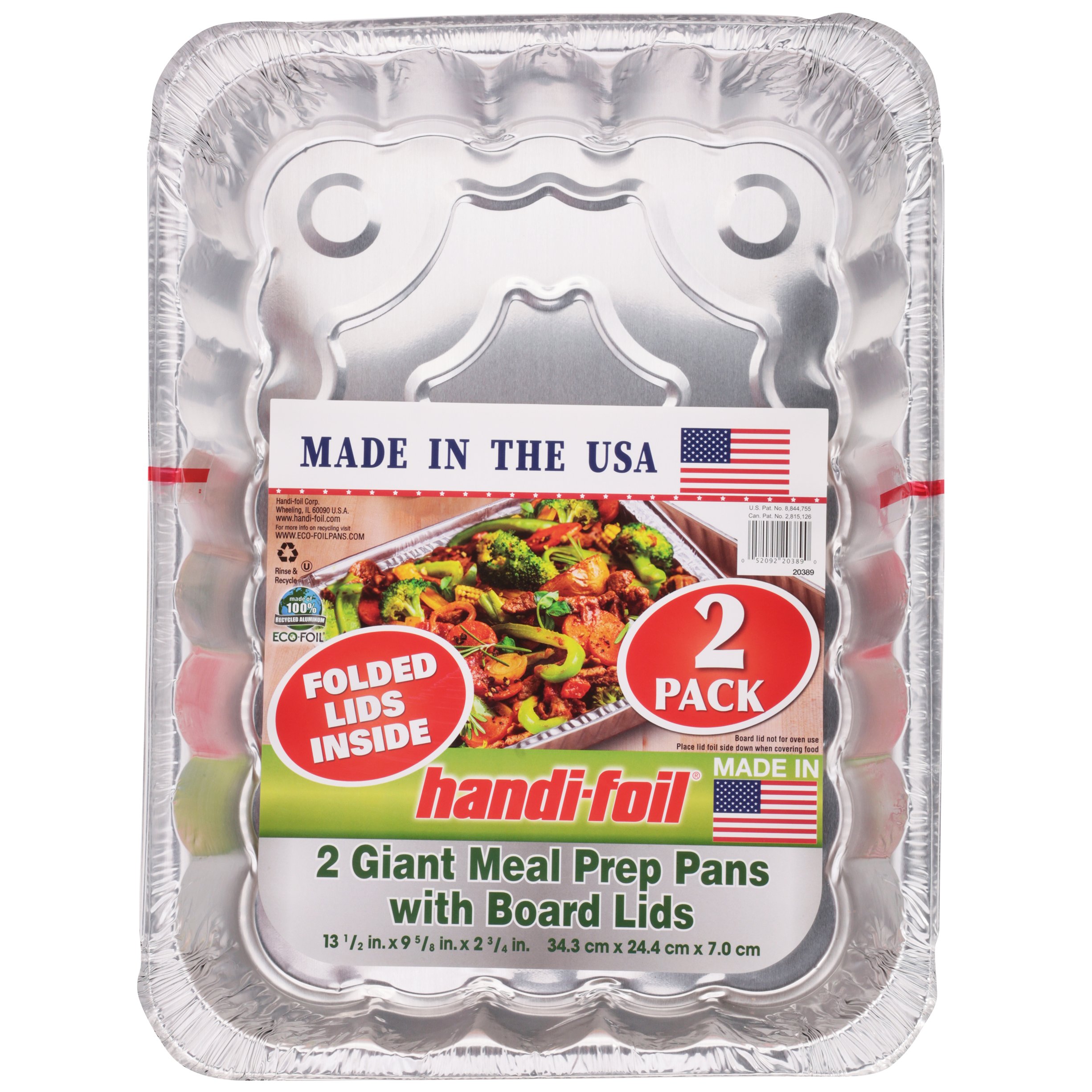 Handi-Foil Giant Meal Prep Pans & Board Lids, 2 pk - Shop Bakeware at H-E-B