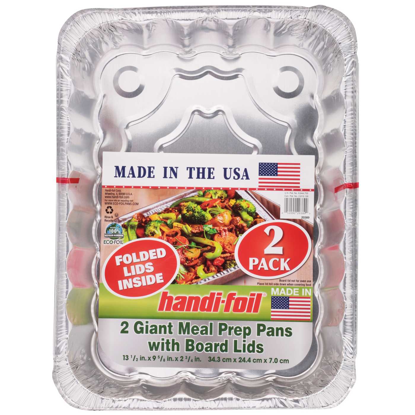 Handi-Foil Giant Meal Prep Pans & Board Lids, 2 pk - Shop Bakeware at H-E-B