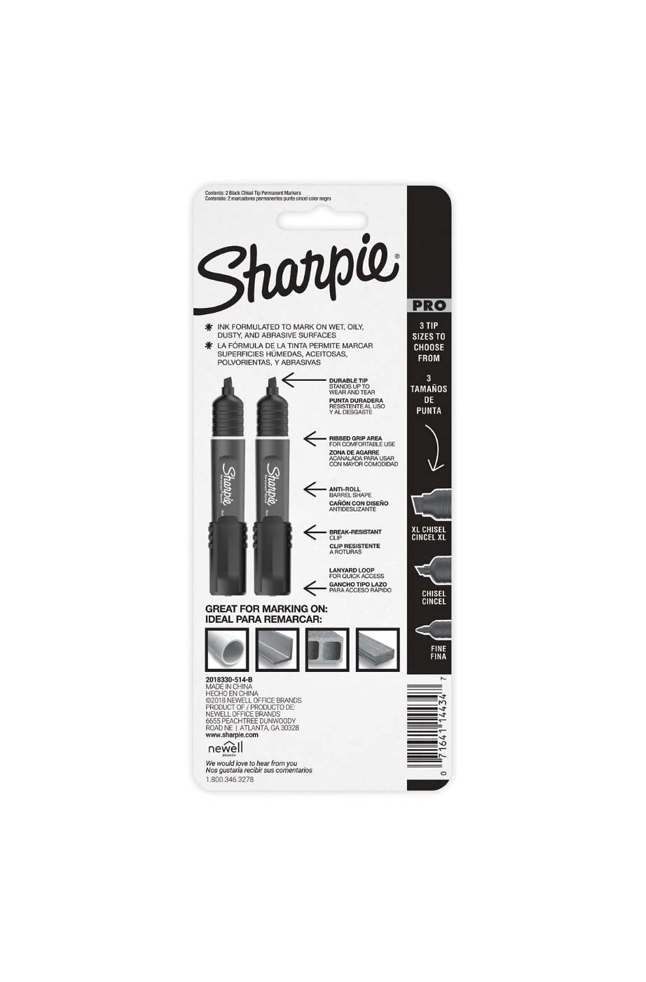 Sharpie PRO Chisel Tip Permanent Markers - Black Ink - Shop Markers at ...