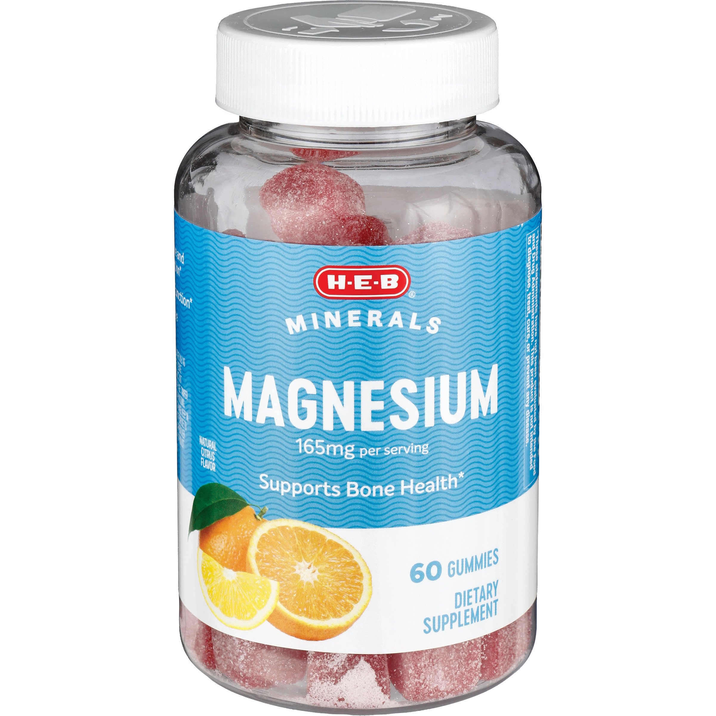 H-E-B Minerals Magnesium 165 mg Gummies - Citrus - Shop Minerals at H-E-B