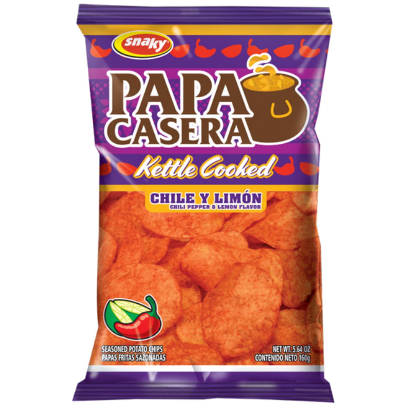 Snaky Papa Casera Chile y Limón Kettle Cooked Chips - Shop Chips at H-E-B