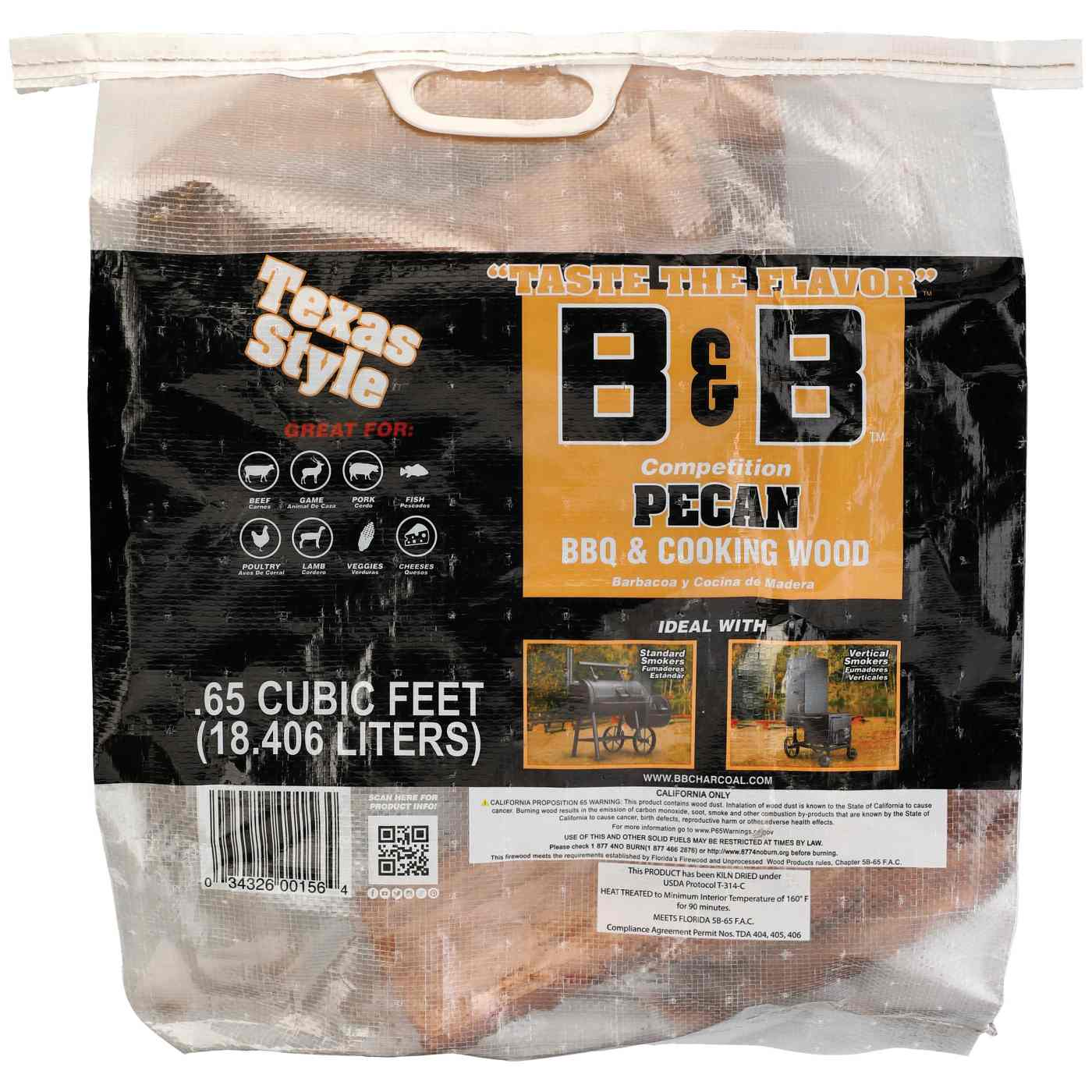 B&B Charcoal Pecan BBQ & Cooking Wood - Shop Charcoal, wood & fuel at H-E-B