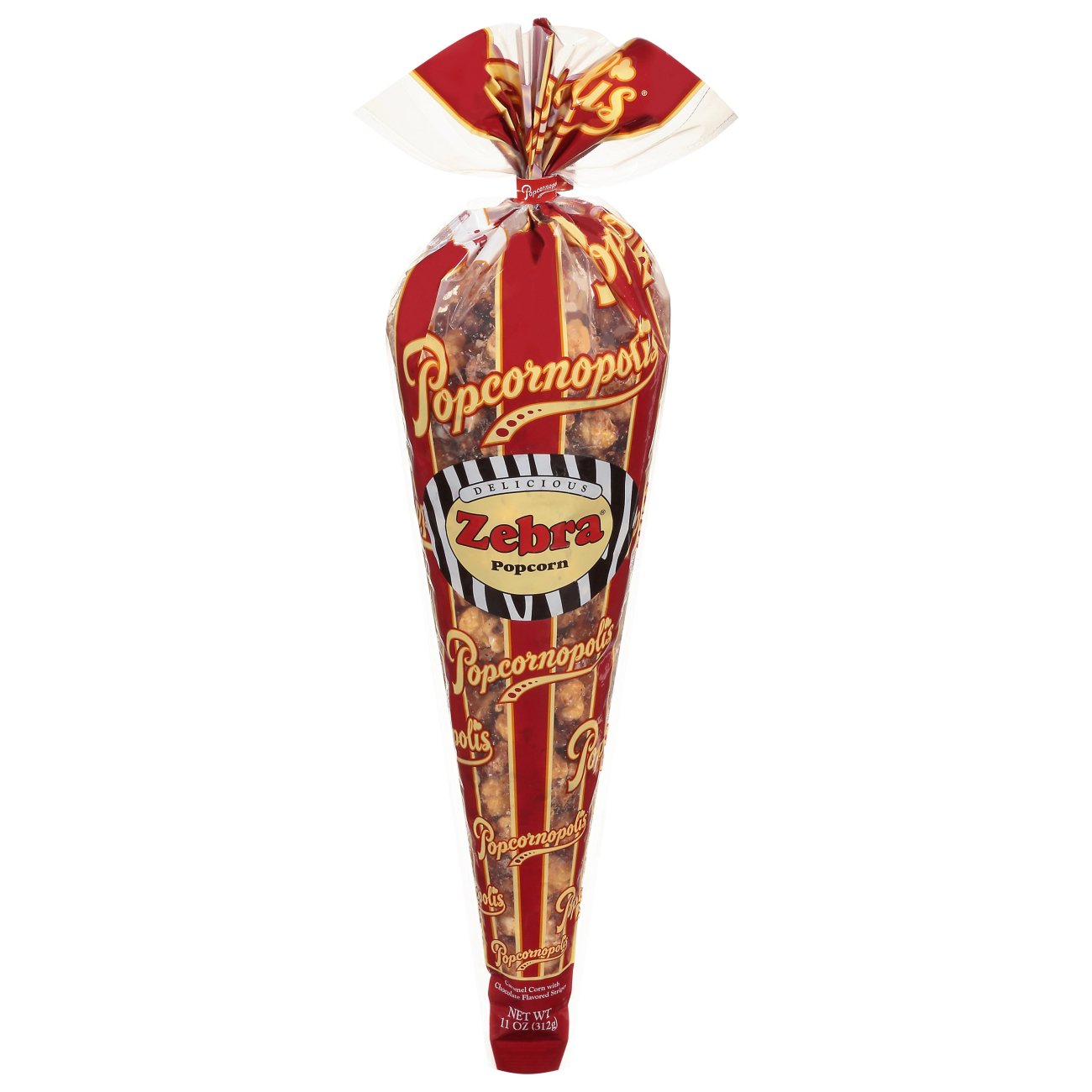 Popcornopolis Zebra Popcorn Cone - Shop Snacks & Candy at H-E-B