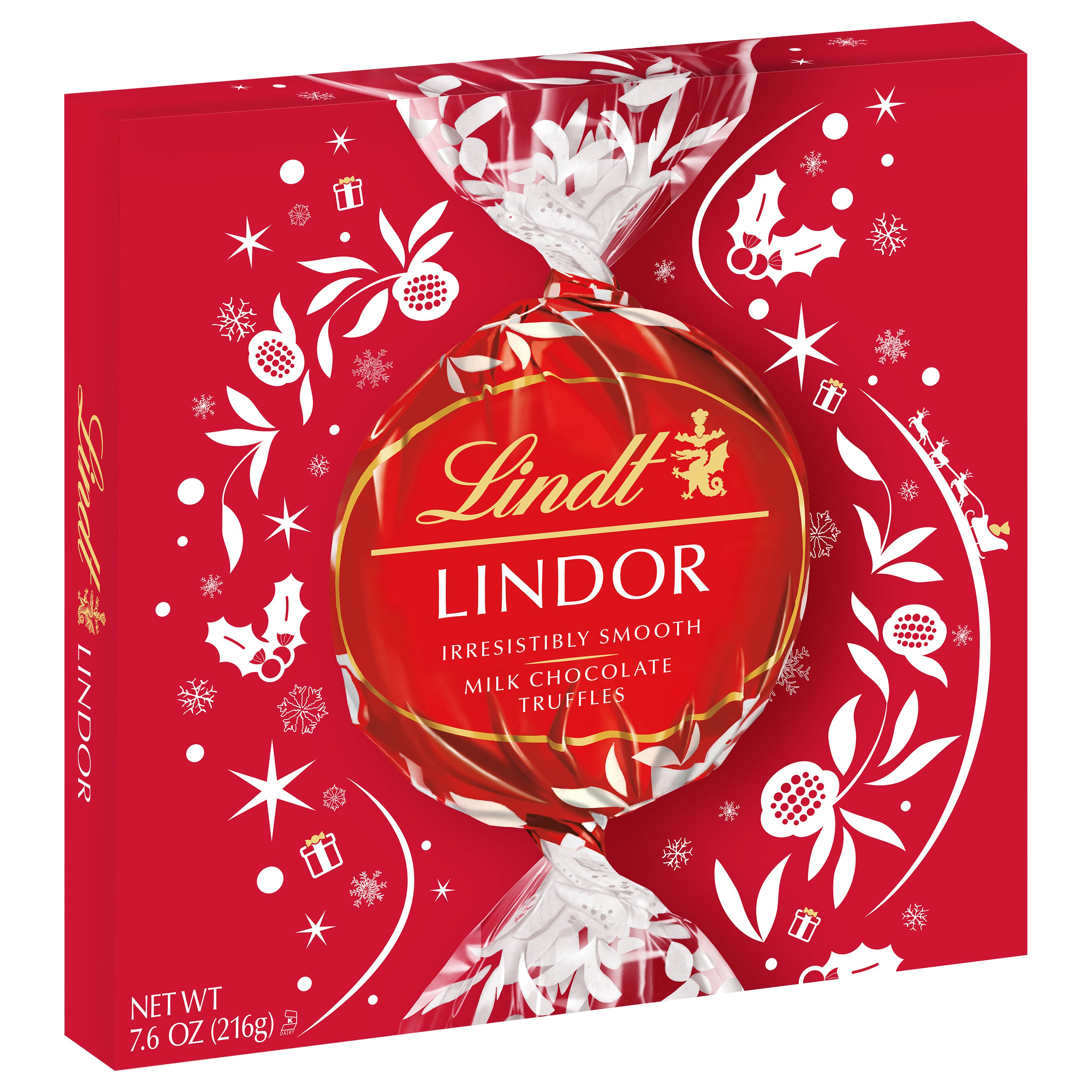Lindt Lindor Milk Chocolate Truffles Holiday Gift Box - Shop Candy at H-E-B