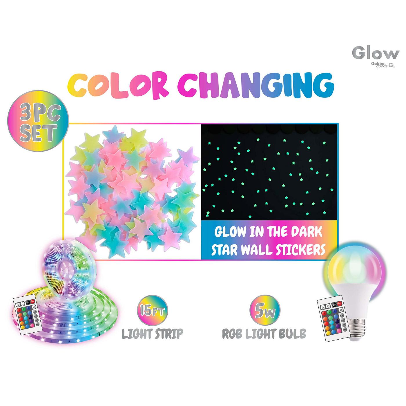 Gabba Goods Glow Star Bright Multi-Color Light Set - Pink - Shop Light ...