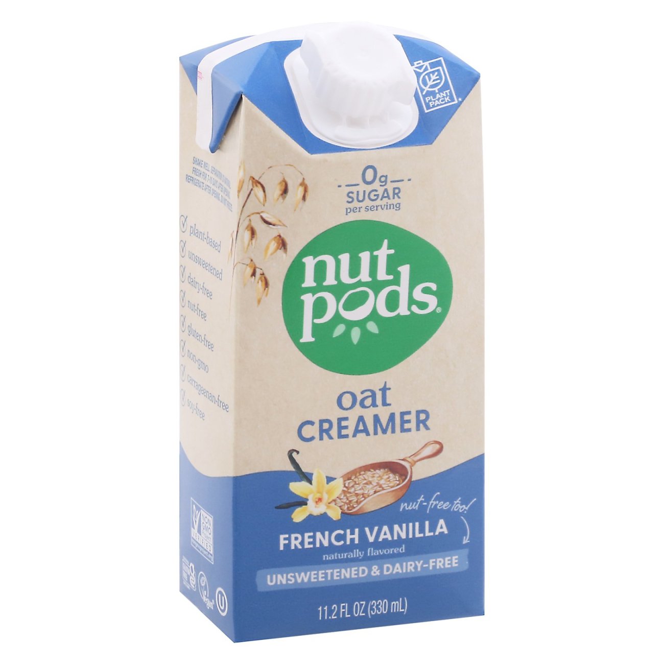 Nutpods Dairy Free Unsweetened French Vanilla Oat Liquid Coffee Creamer ...
